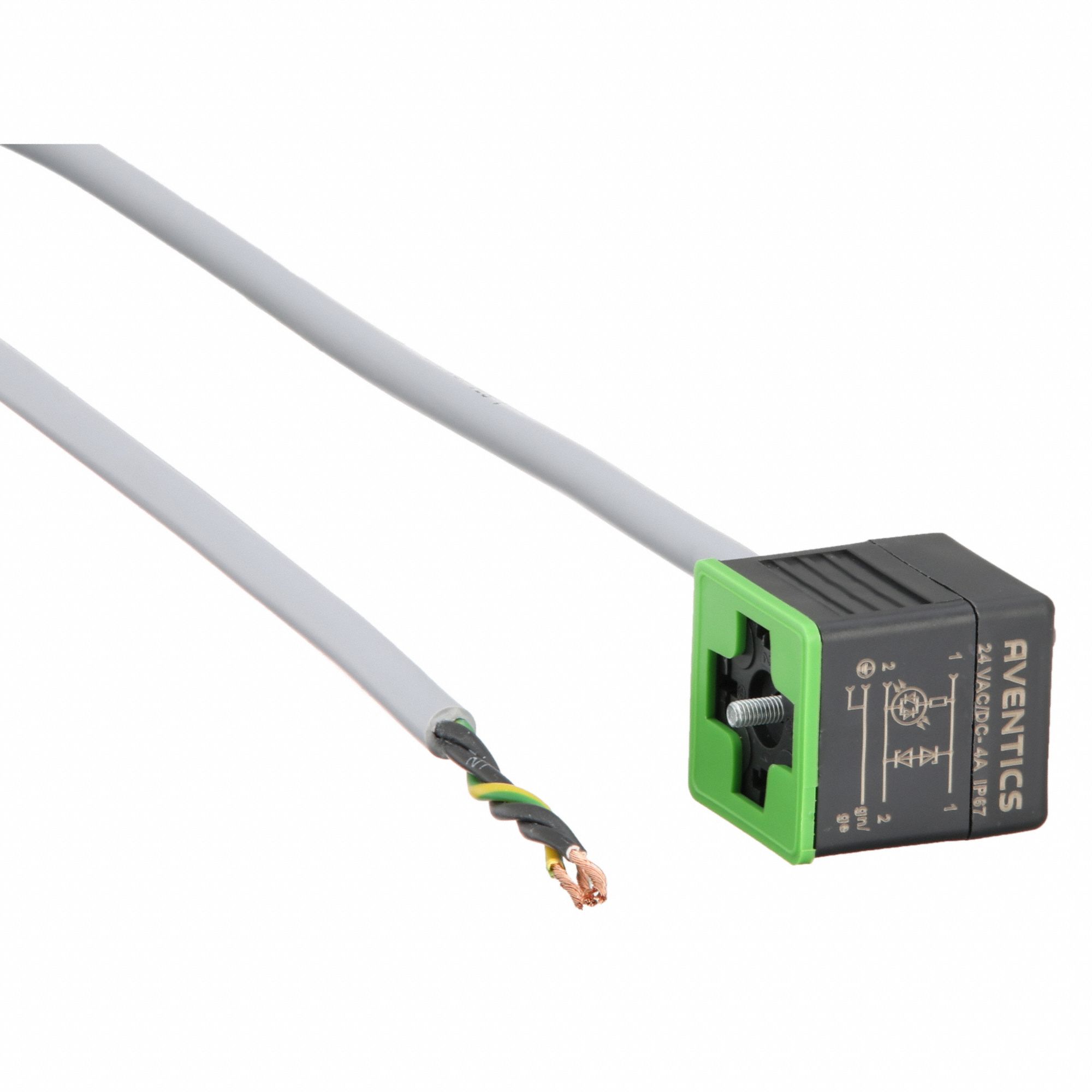 AVENTICS, DIN 43650 Form A, 24V AC/DC, Solenoid Coil Connector - 807U50 ...