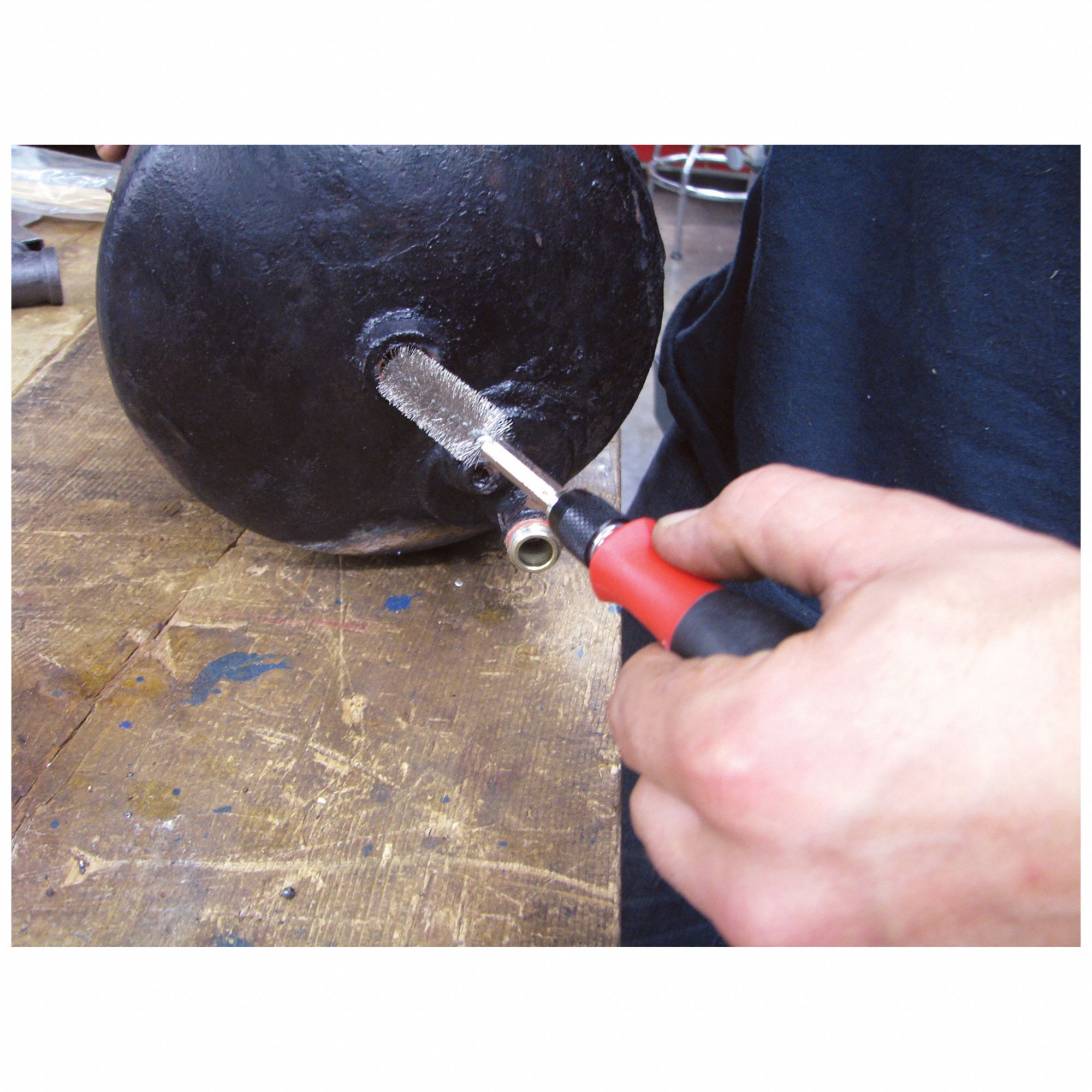 IPA Bore Brush Set: Hex Handle, Stainless Steel Bristle, Silver, 3 in ...