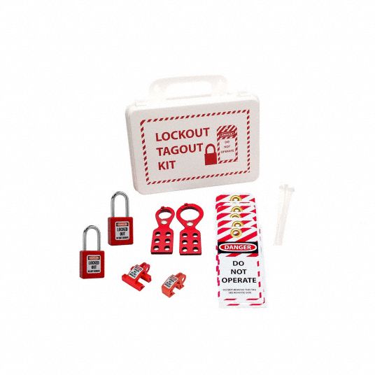ZING, Electrical, Keyed Different Padlocks, Lockout Tagout Kit - 808G22 ...