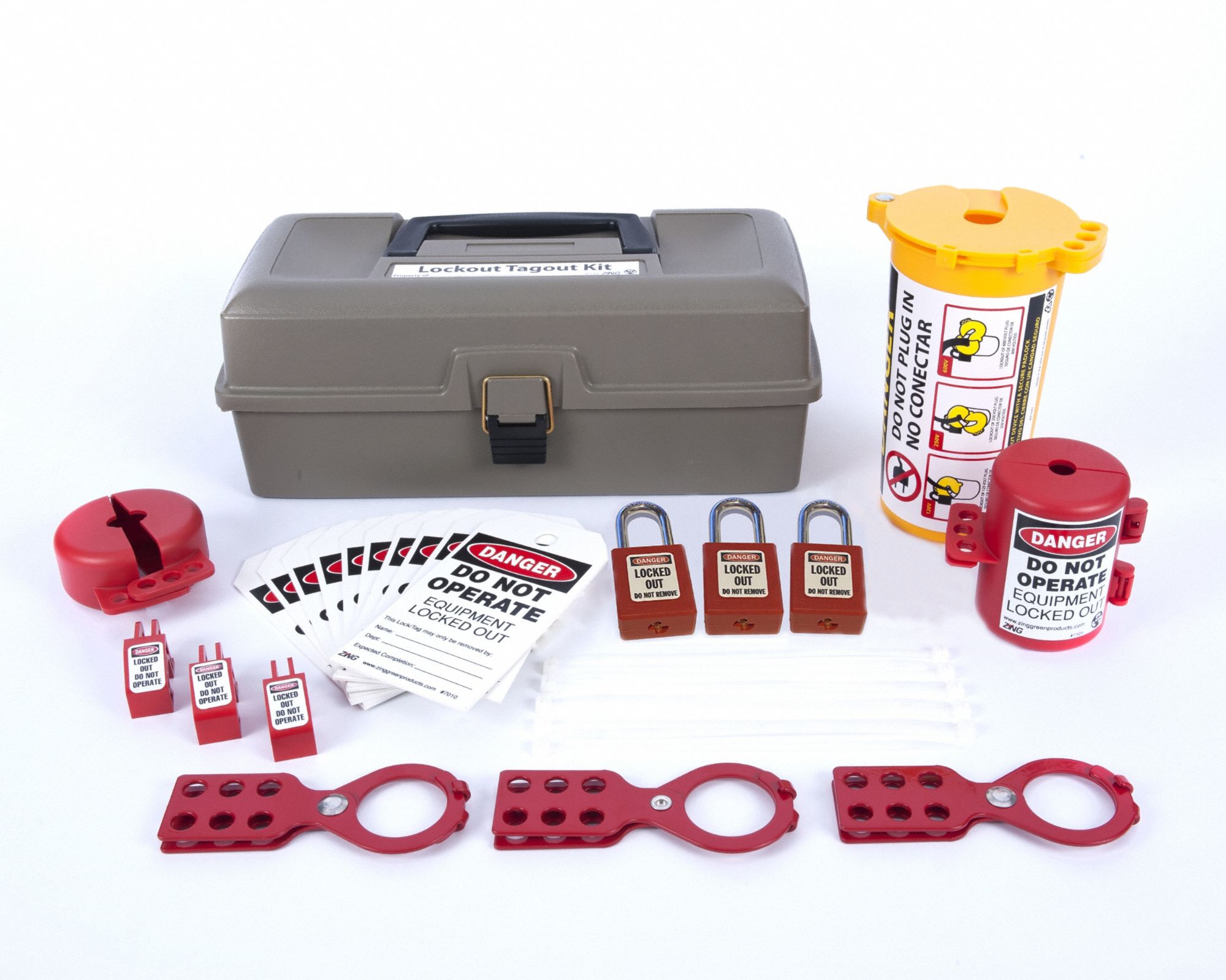 ZING, Keyed Different Padlocks, 7129-USA, Lockout Tagout Kit - 808G24 ...