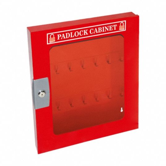 ZING, Padlock Station, No Padlocks, Lockout Padlock Cabinet - 808G32 ...