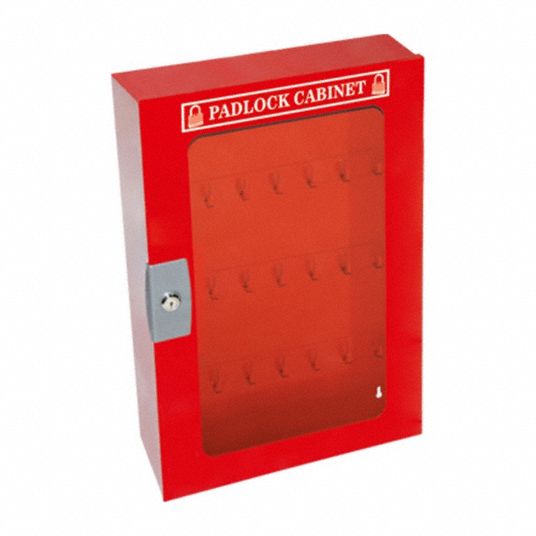 ZING, Padlock Station, No Padlocks, Lockout Padlock Cabinet - 808G34 ...