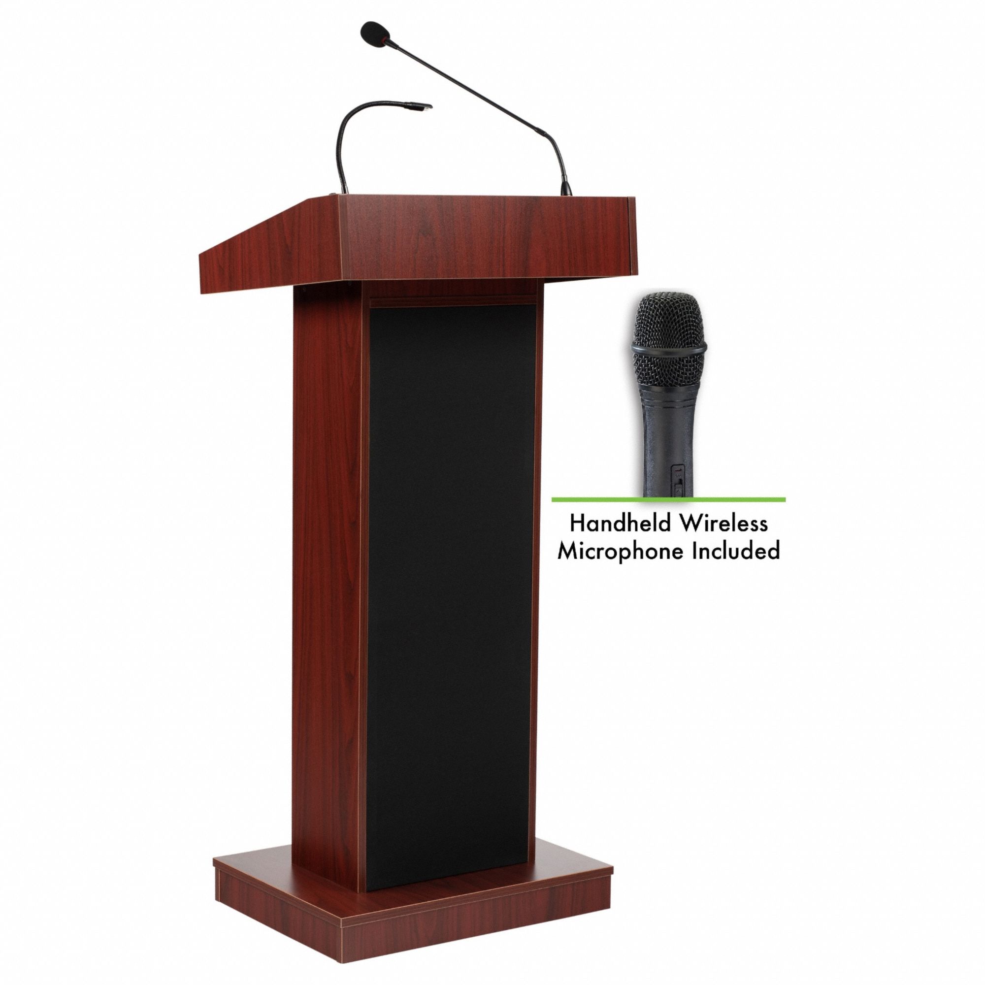 OKLAHOMA SOUND, Mahogany, Handheld Microphone, Sound Lectern - 808WD6 ...