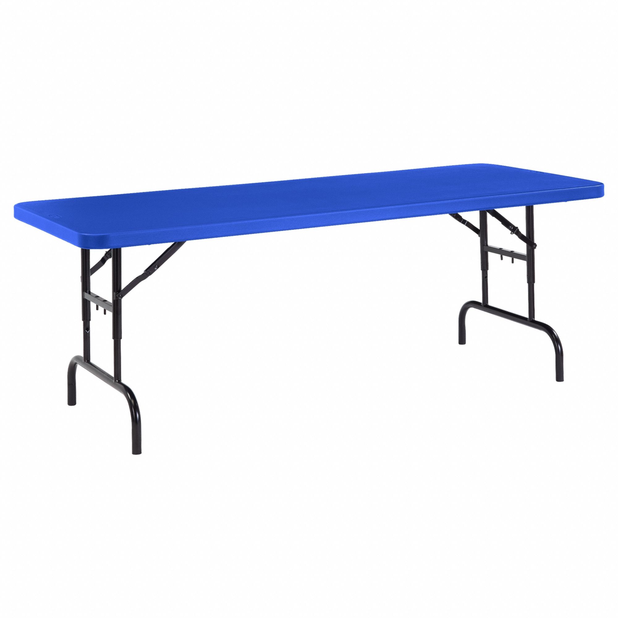 NATIONAL PUBLIC SEATING, Rectangle Table Shape, Blue Tabletop, Folding ...