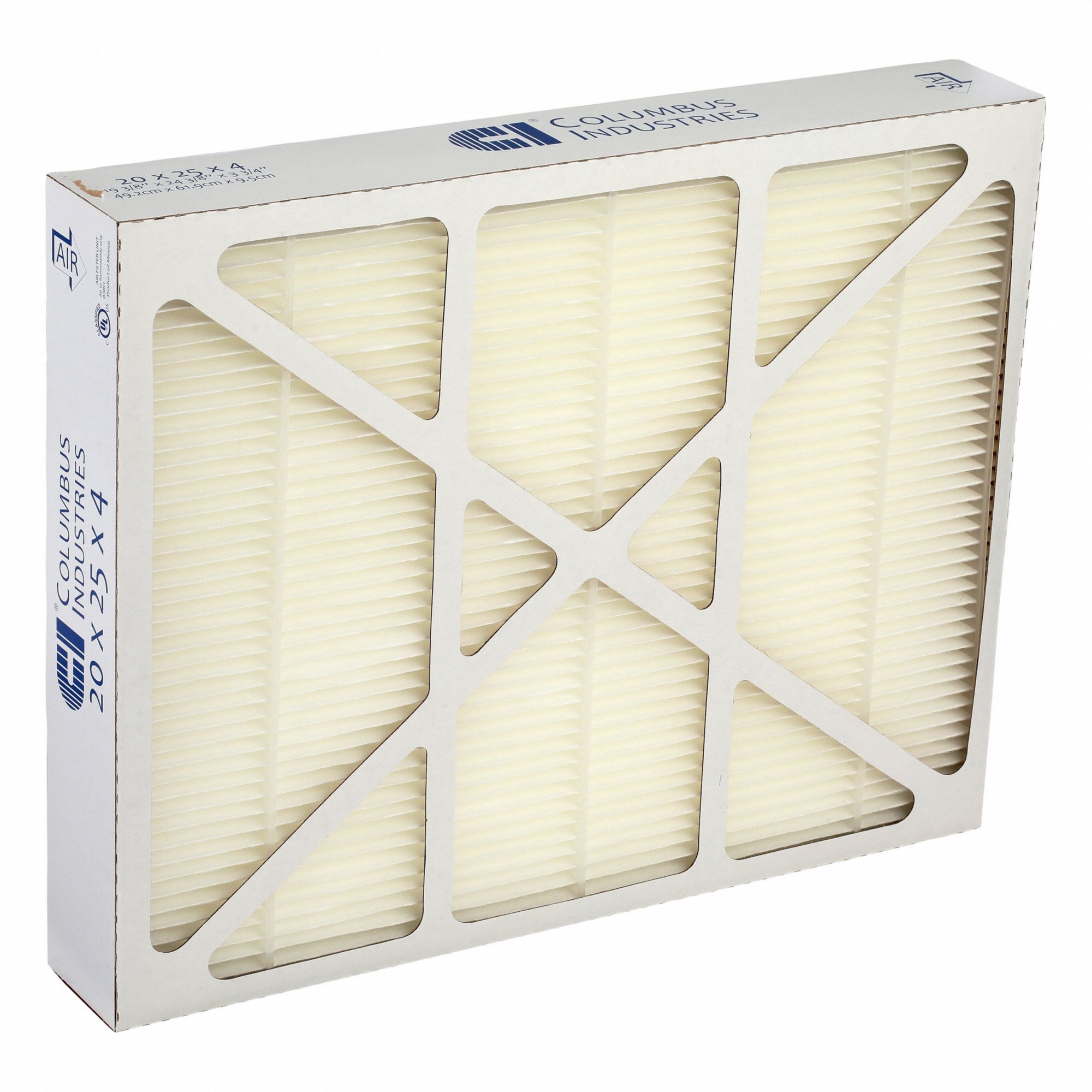 MICROSHIELD, 20x25x4 Nominal Filter Size, Synthetic, Mini-Pleat Air ...