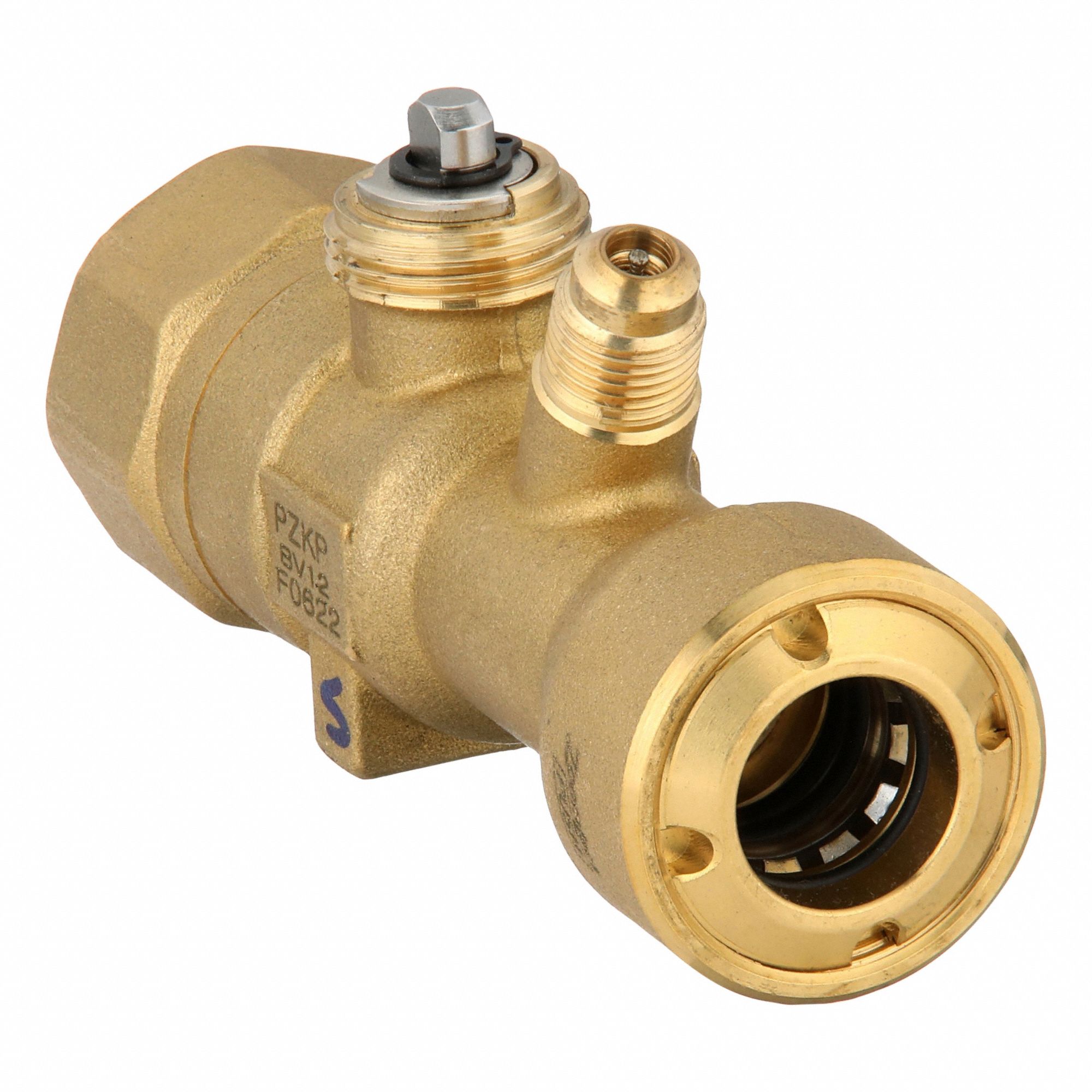 PARKER, 3/4 in Male Push-to-Connect, Access Port, Refrigerant Ball ...