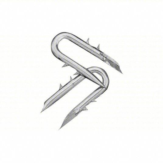 Industrial Staple, 1 1/4 in Leg Lg, Barbed Staples - 811C49|116506114 ...