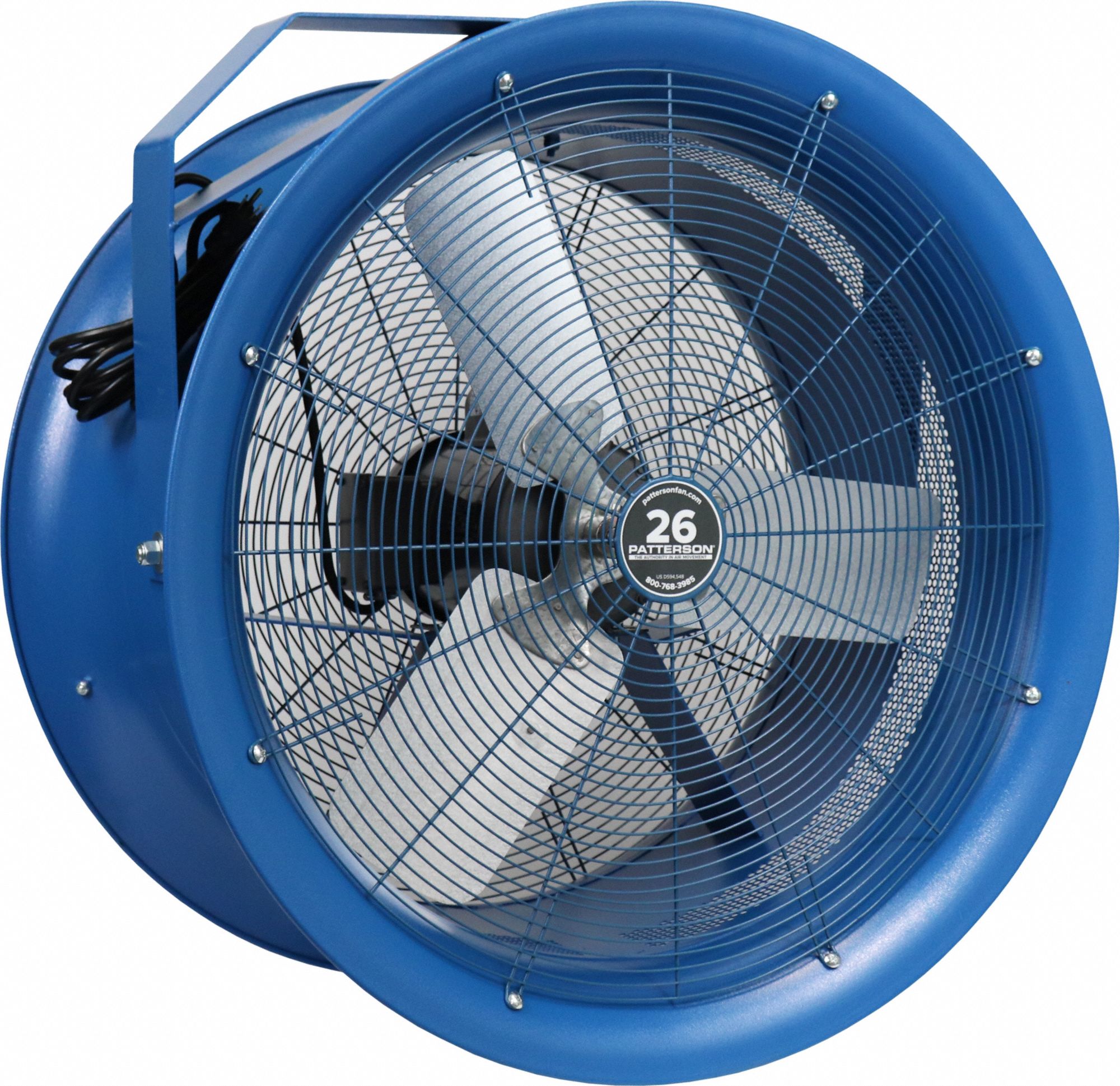 PATTERSON, 26 in Blade Dia, 1 Speeds, High-Velocity Industrial Fan ...