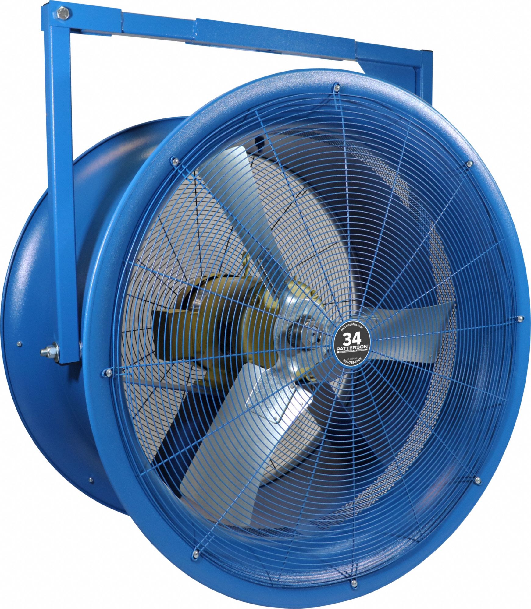 PATTERSON, 34 in Blade Dia, 1 Speeds, High-Velocity Industrial Fan ...
