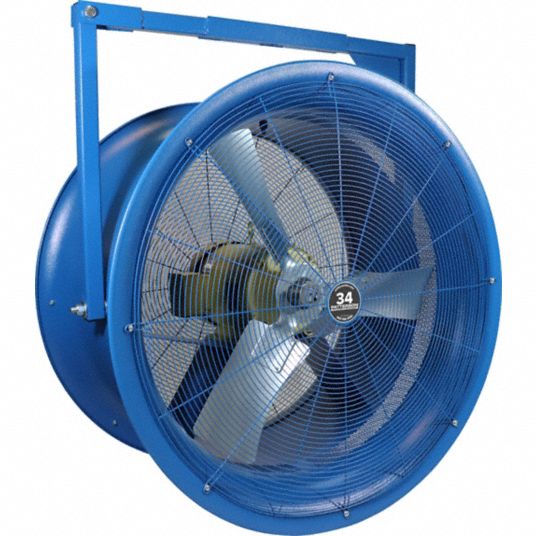 PATTERSON, 34 in Blade Dia, 1 Speeds, High-Velocity Industrial Fan ...