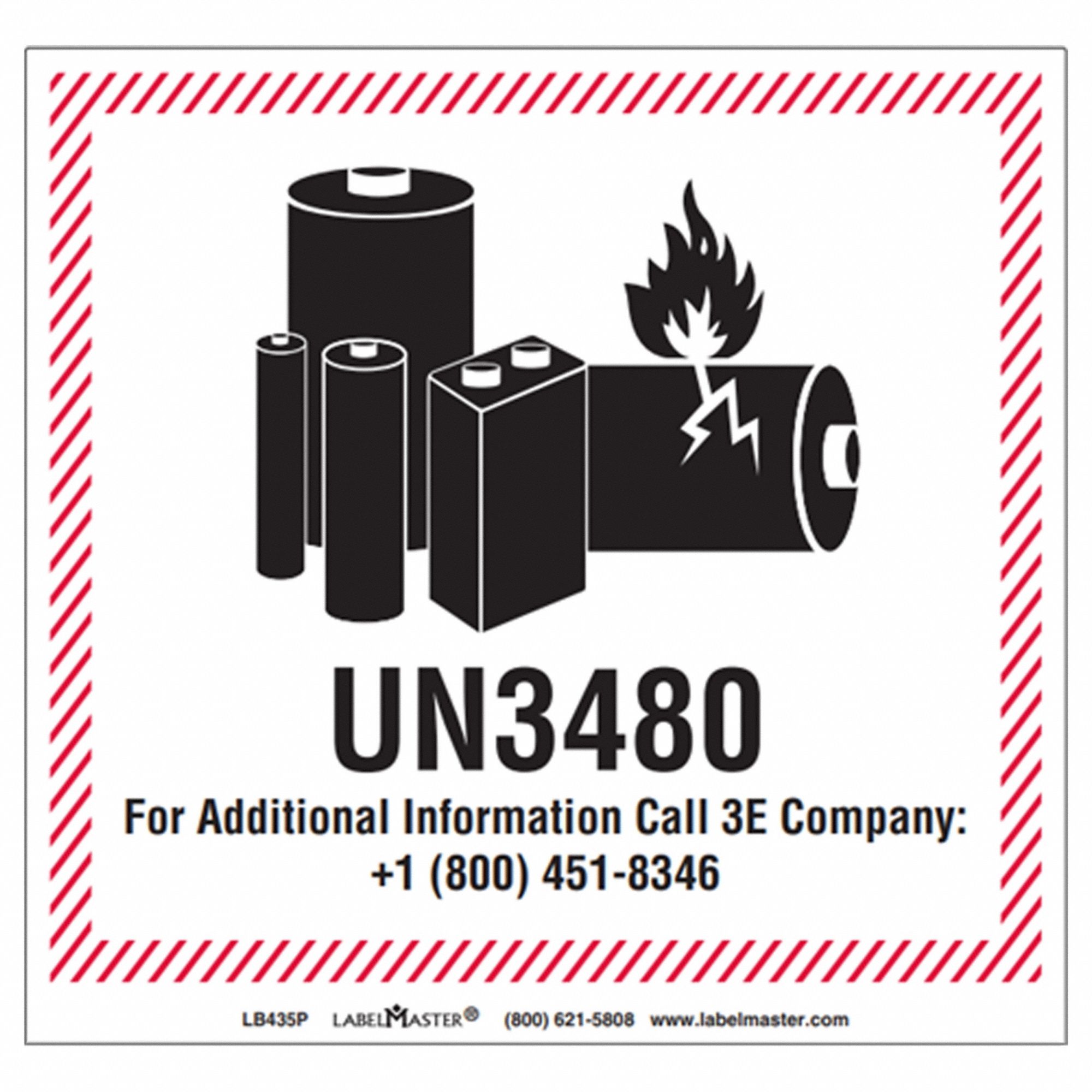 UN3480 For Addition Information Call 3E Company +1 (800) 451-8346 ...