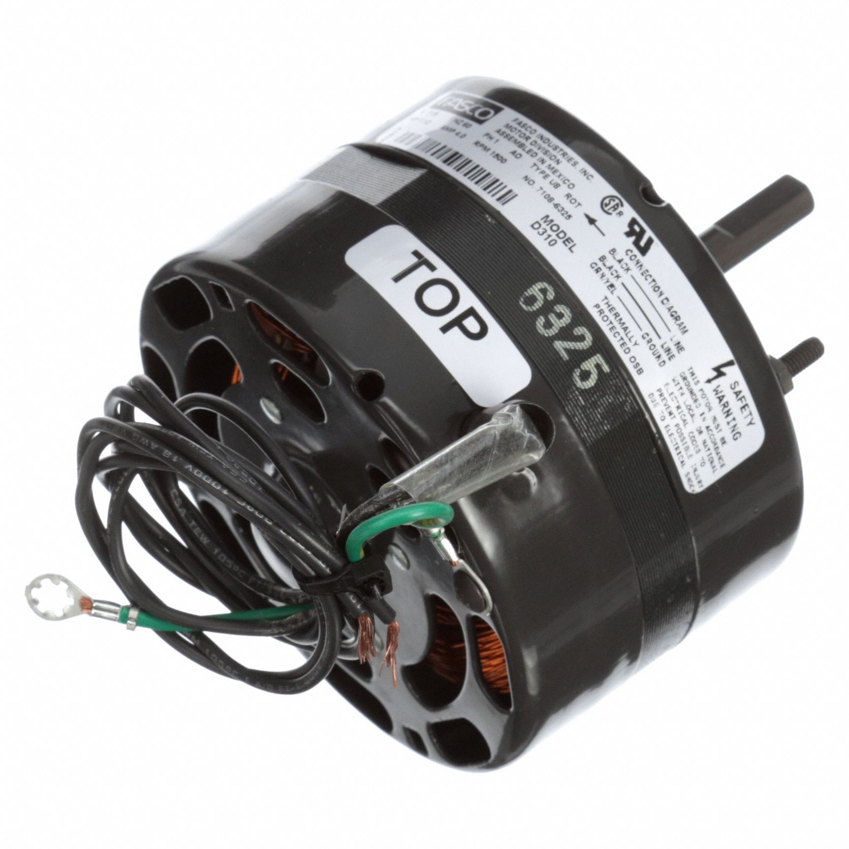 FASCO, Open Air-Over, 1/12 HP, Fan and Blower Motor - 813YA9|D310 ...
