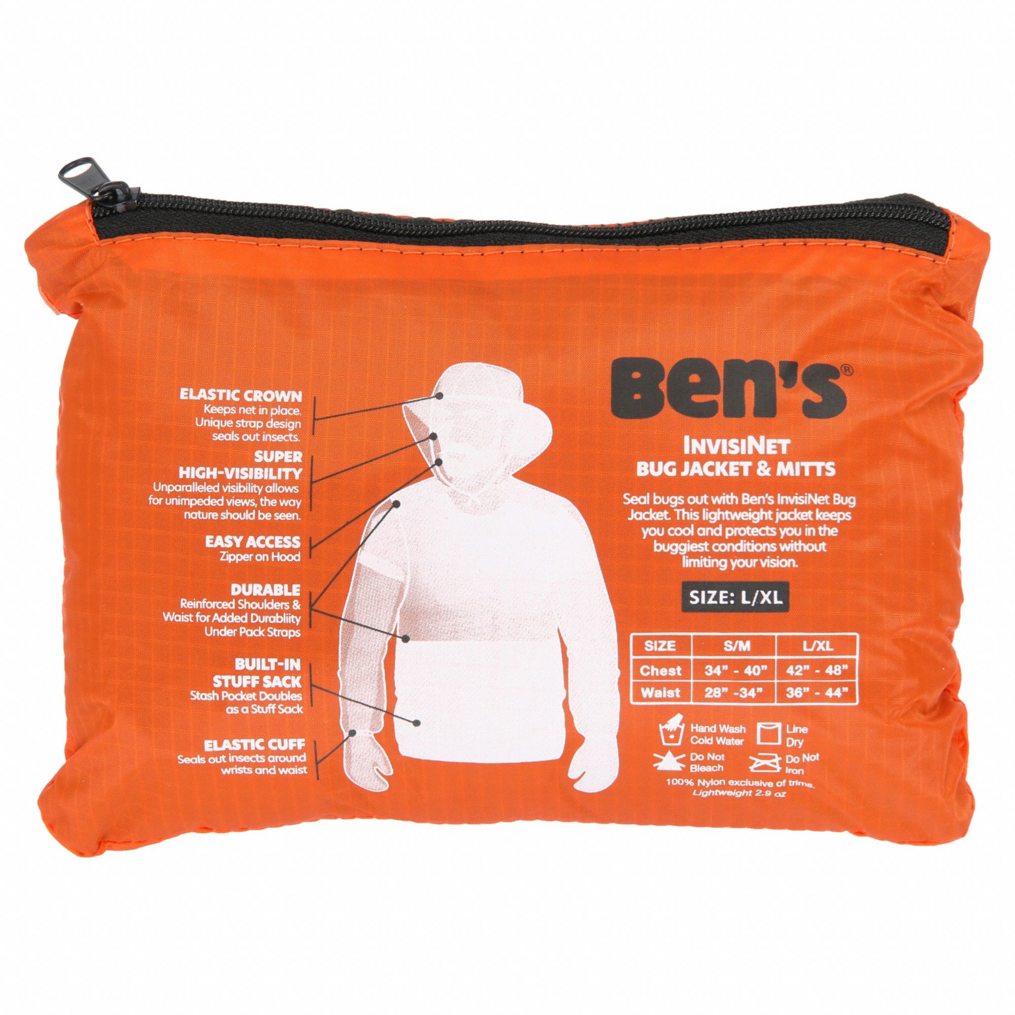 BEN'S, Prevents Swarming Insects, Nylon Mesh, Outdoor Head Net - 814M50 ...