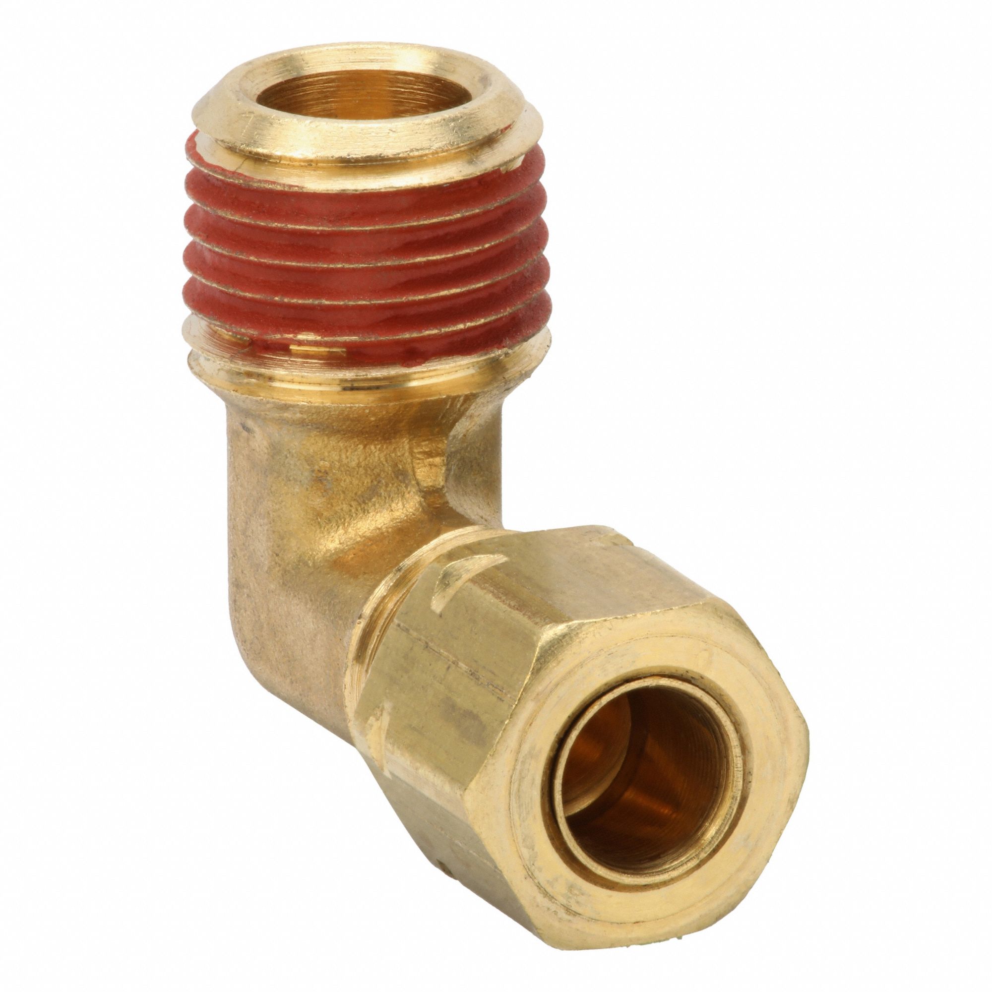 PARKER, 1/4 in OD x 1/4 in Pipe Fitting Size, Compression x MNPT, Compression Fitting Elbow ...
