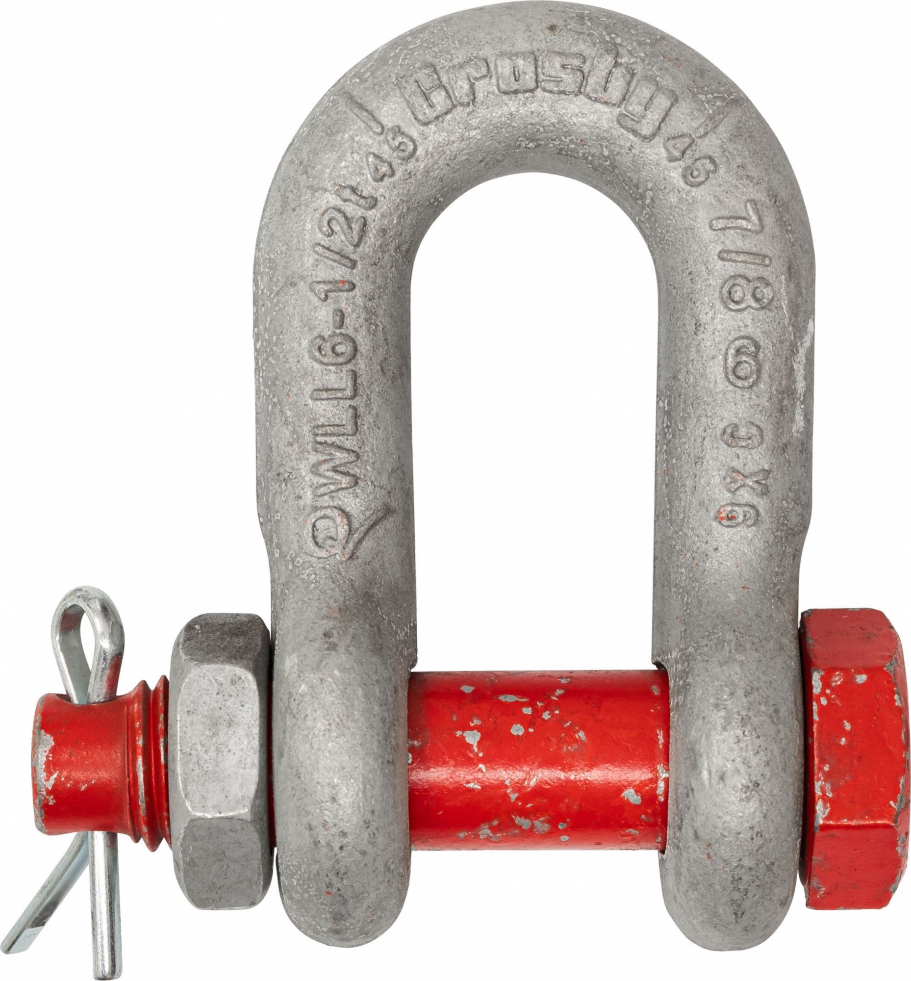 CROSBY, Chain Shackle, 6,500 lb Working Load Limit, D-Shackle - 814ZU4 ...