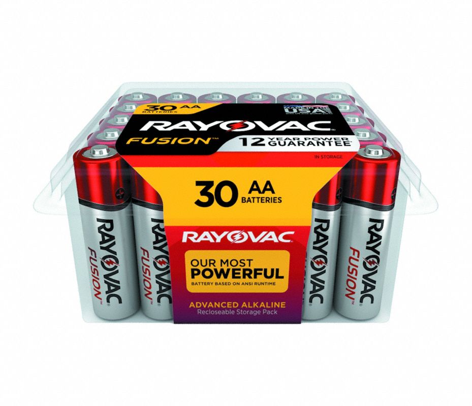 RAYOVAC Batería Alcalina AA Fusion Paquete con 30 - Baterías Estándar ...