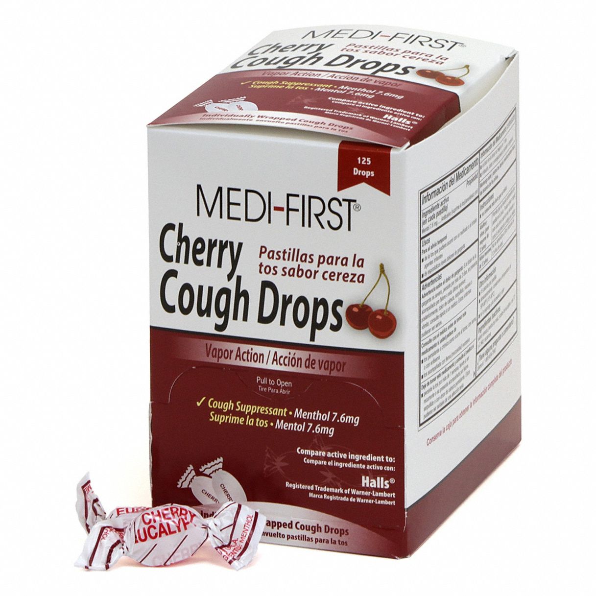 MEDI-FIRST, Menthol, 125 Individual Doses, Cough Drop - 3RYN8|81525 ...