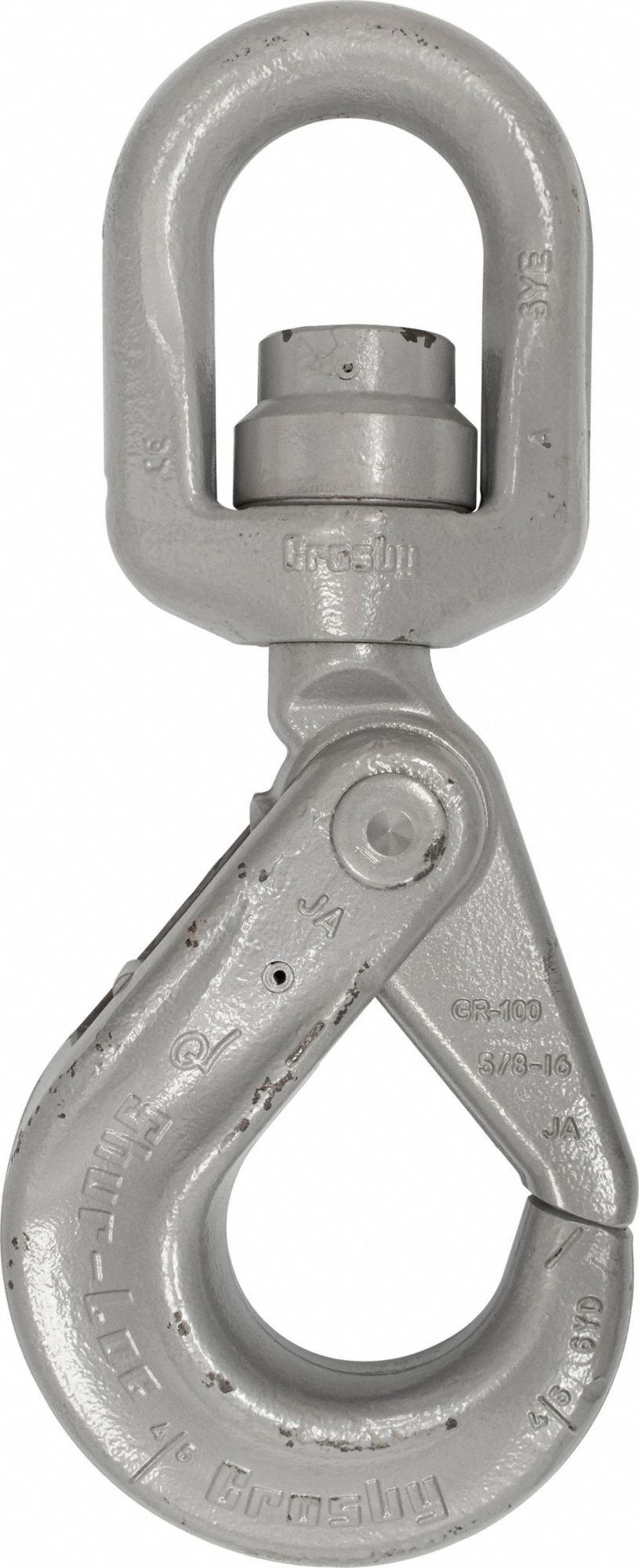 CROSBY, 12,000 lb Working Load Limit, 100 Hook Grade, Self-Locking Hook ...