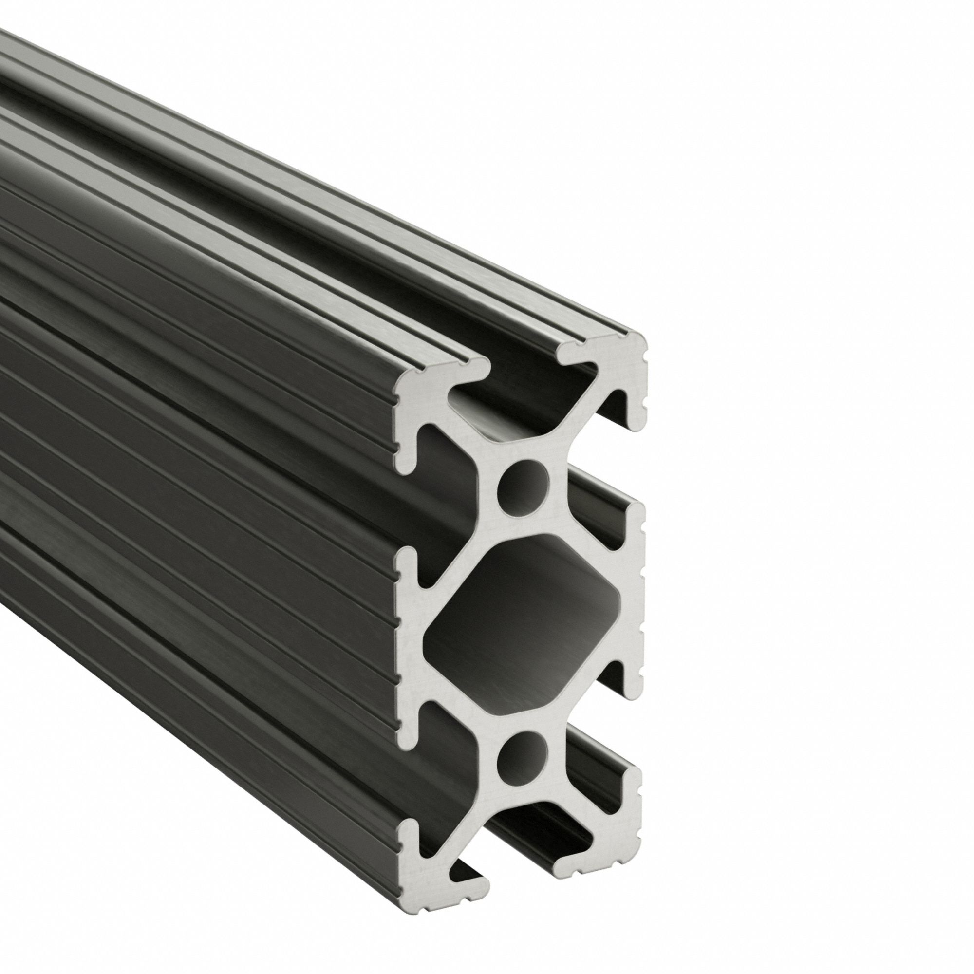 10 Series, 4 ft Nominal Lg, T-Slot Framing System - 815GG2|1020-BLACK ...