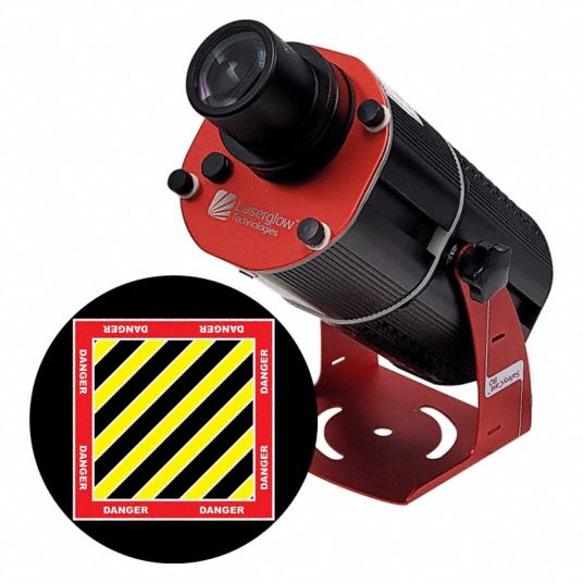 LASERGLOW TECHNOLOGIES, Projector, Lens and Image Template, Red/White ...