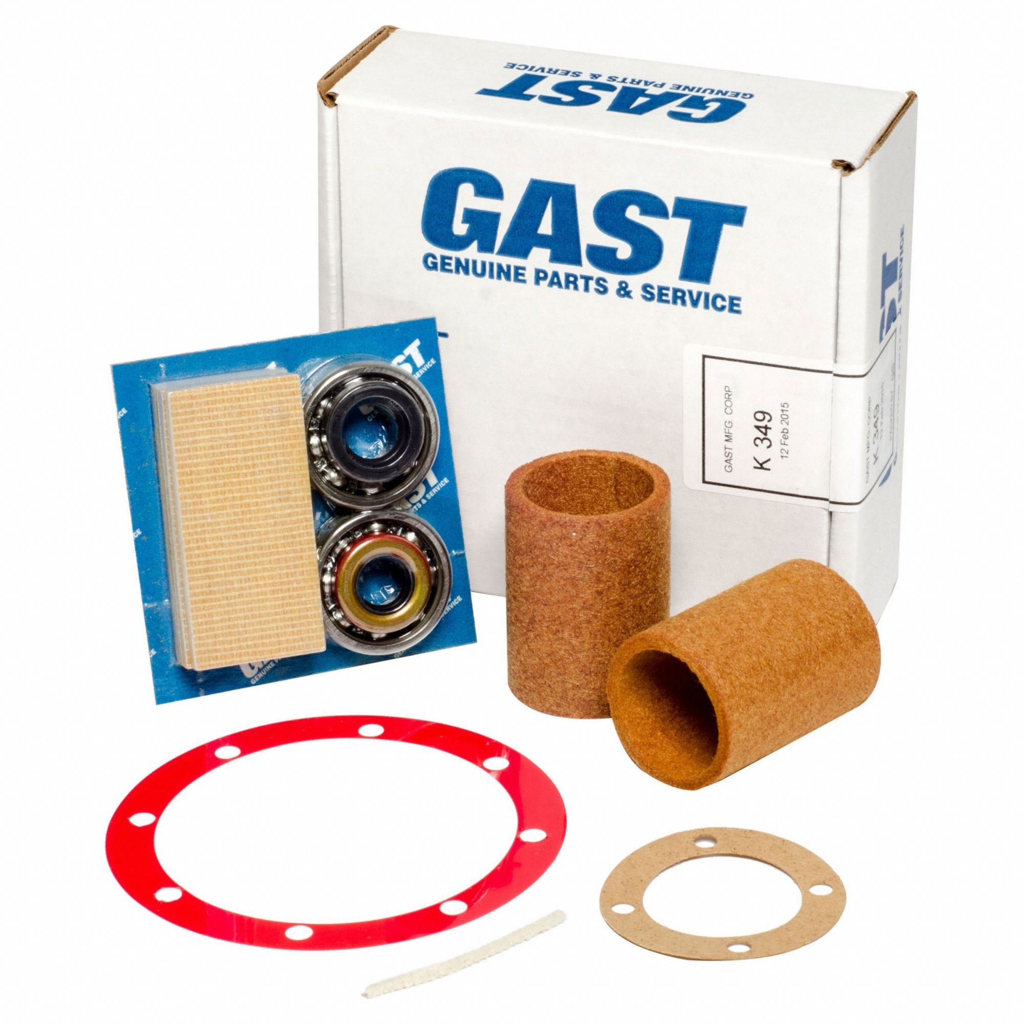 GAST, Lubricated Service Kit, K349, Lubricated Service Kit - 817PD9 ...