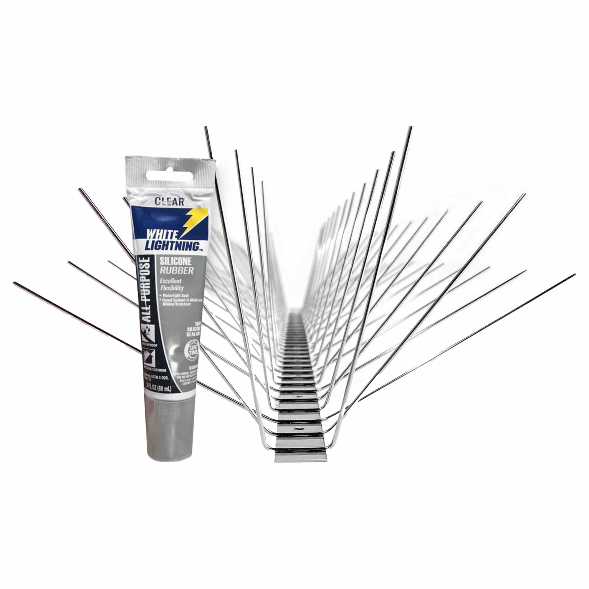 BIRD BARRIER, Wide, Stainless Steel Base, Bird Repellent Spikes ...