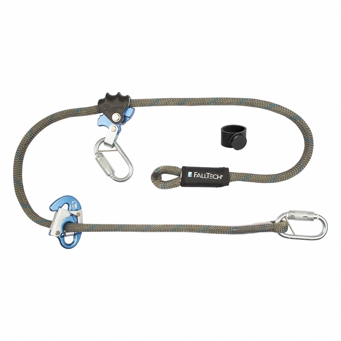 FALLTECH, 6 ft Lanyard Lg, Nylon, Pole Climbing Strap,Steel,425 lb ...