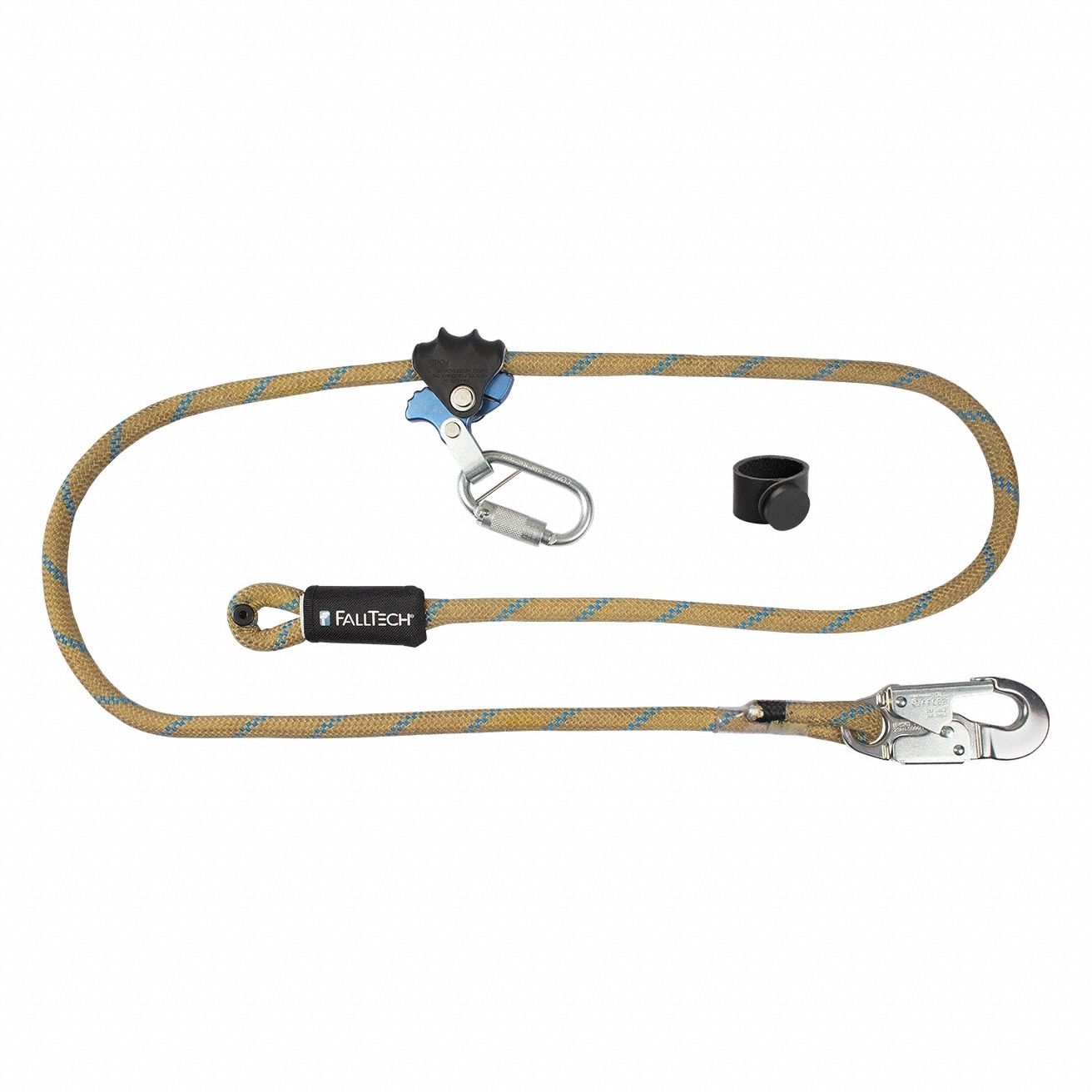 FALLTECH, 6 ft Lanyard Lg, Nylon, Pole Climbing Strap,Steel,425 lb ...