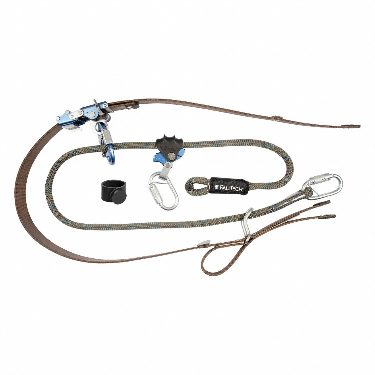 FALLTECH, 6 ft Lanyard Lg, Nylon, Pole Climbing Strap,Steel,425 lb ...