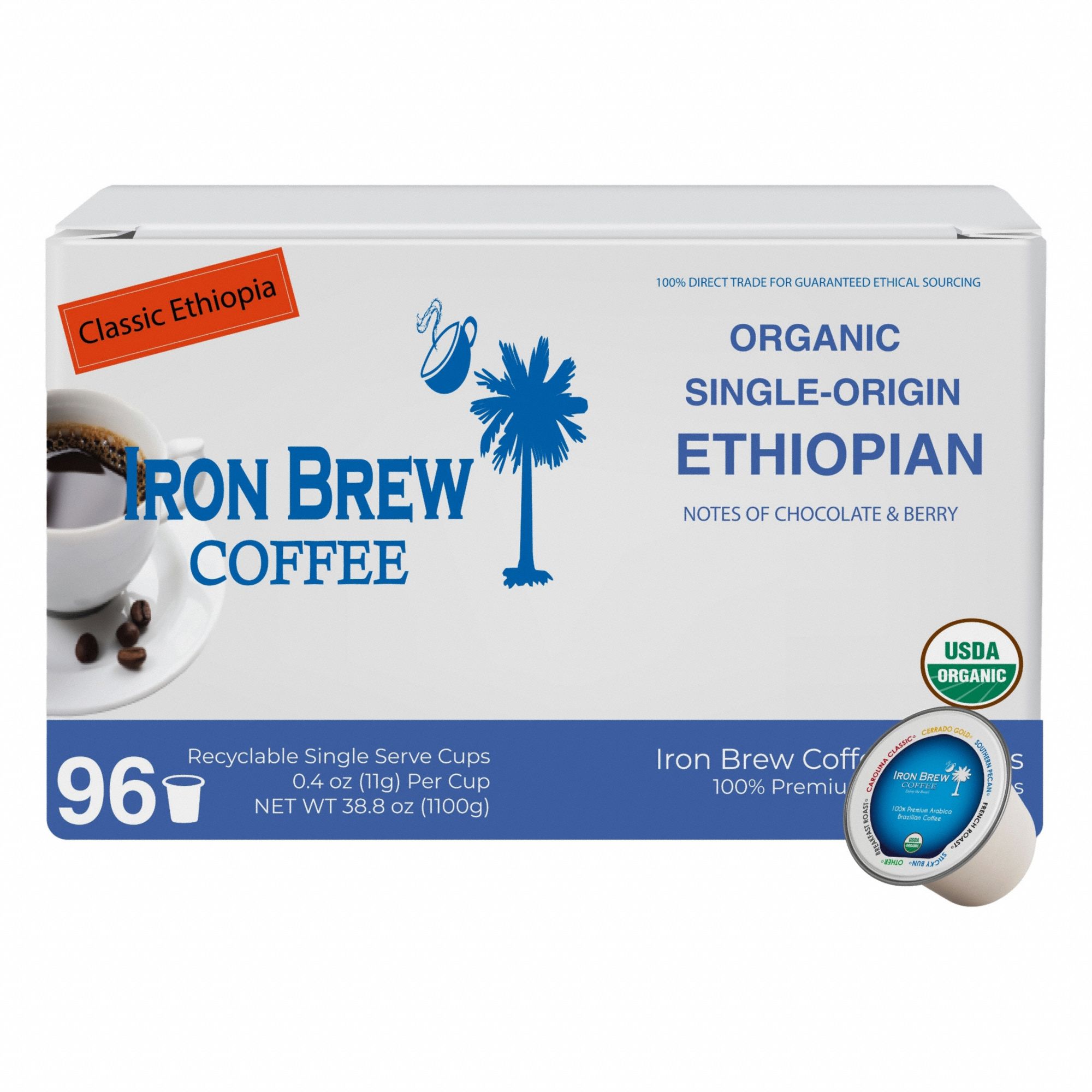 IRON BREW, Medium Roast, Single Serve Cup Beverage Pack, Coffee ...