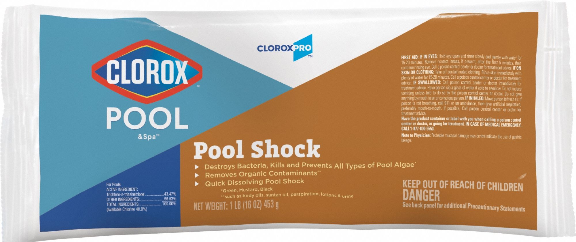 CLOROXPRO, Powder, Packet, Shock - 819P84|92401CLP - Grainger