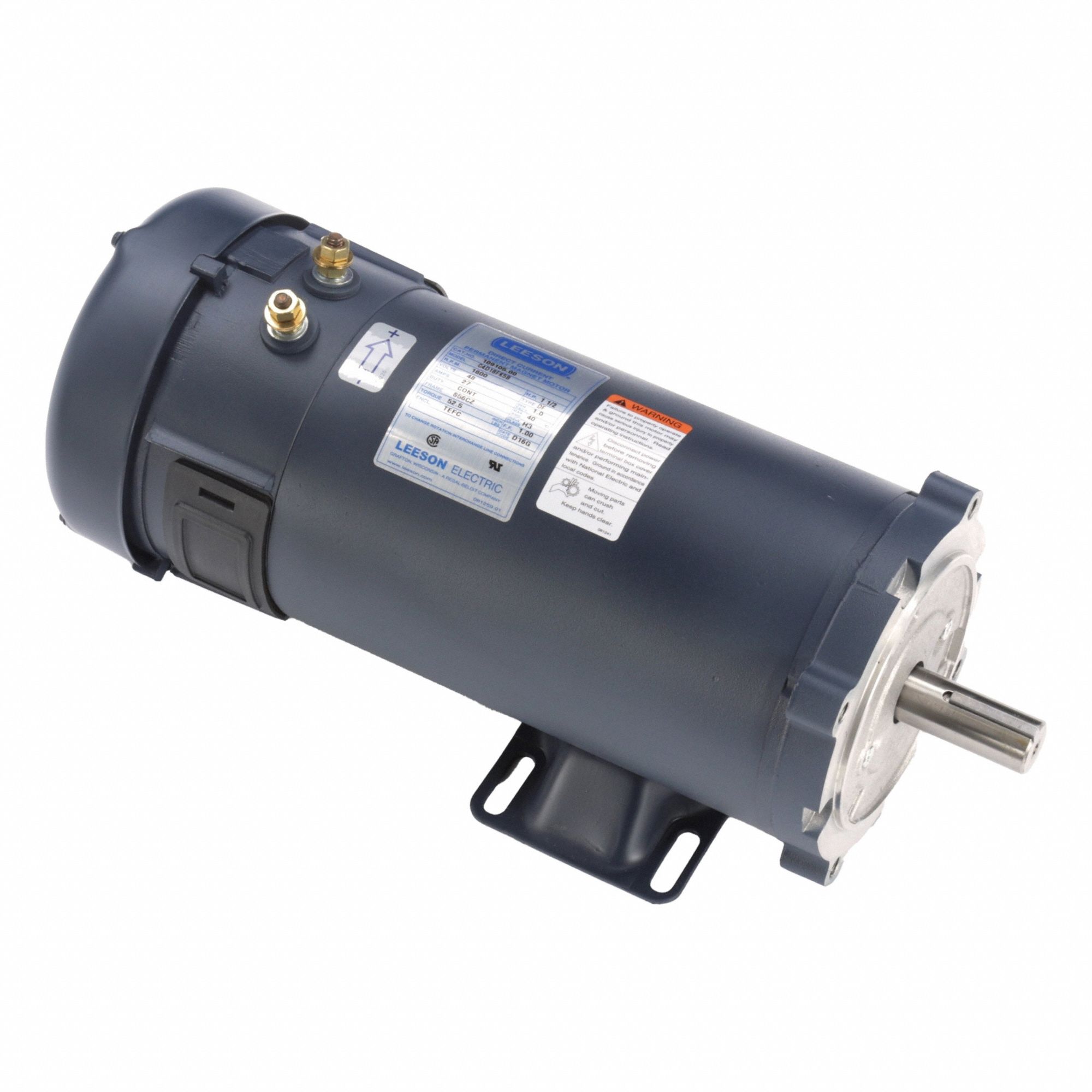 LEESON, 1 1/2 HP, 1,800 Nameplate RPM, DC Permanent Magnet Motor ...