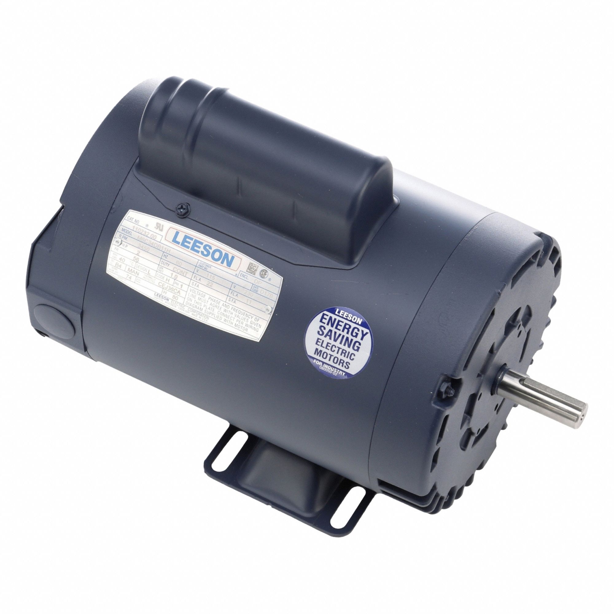 LEESON, Capacitor-Start, 2 hp Horsepower, Air Compressor Motor - 820GX3 ...