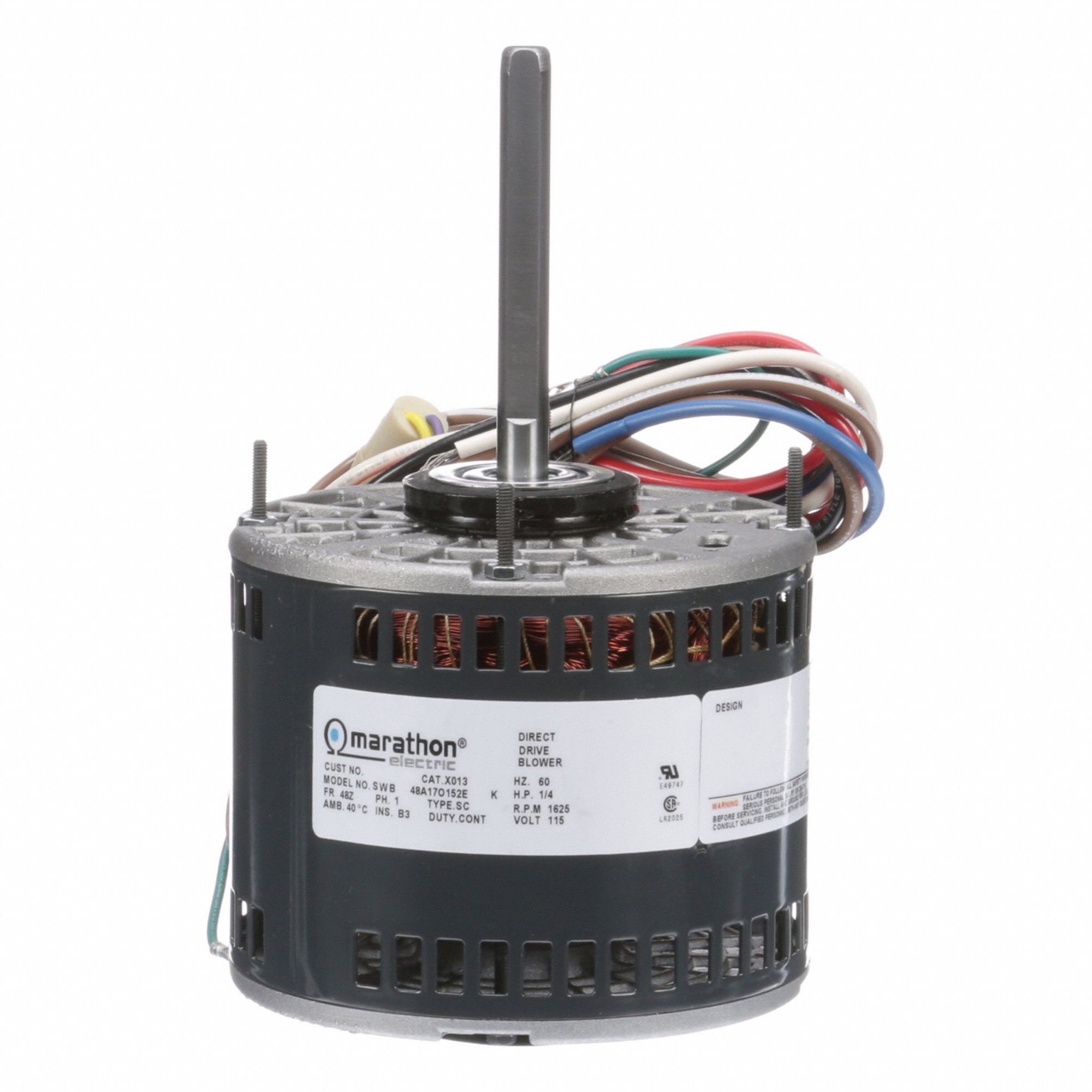 LEESON, 3 Speed, Open Air-Over, Direct Drive Blower Motor - 820H53 ...