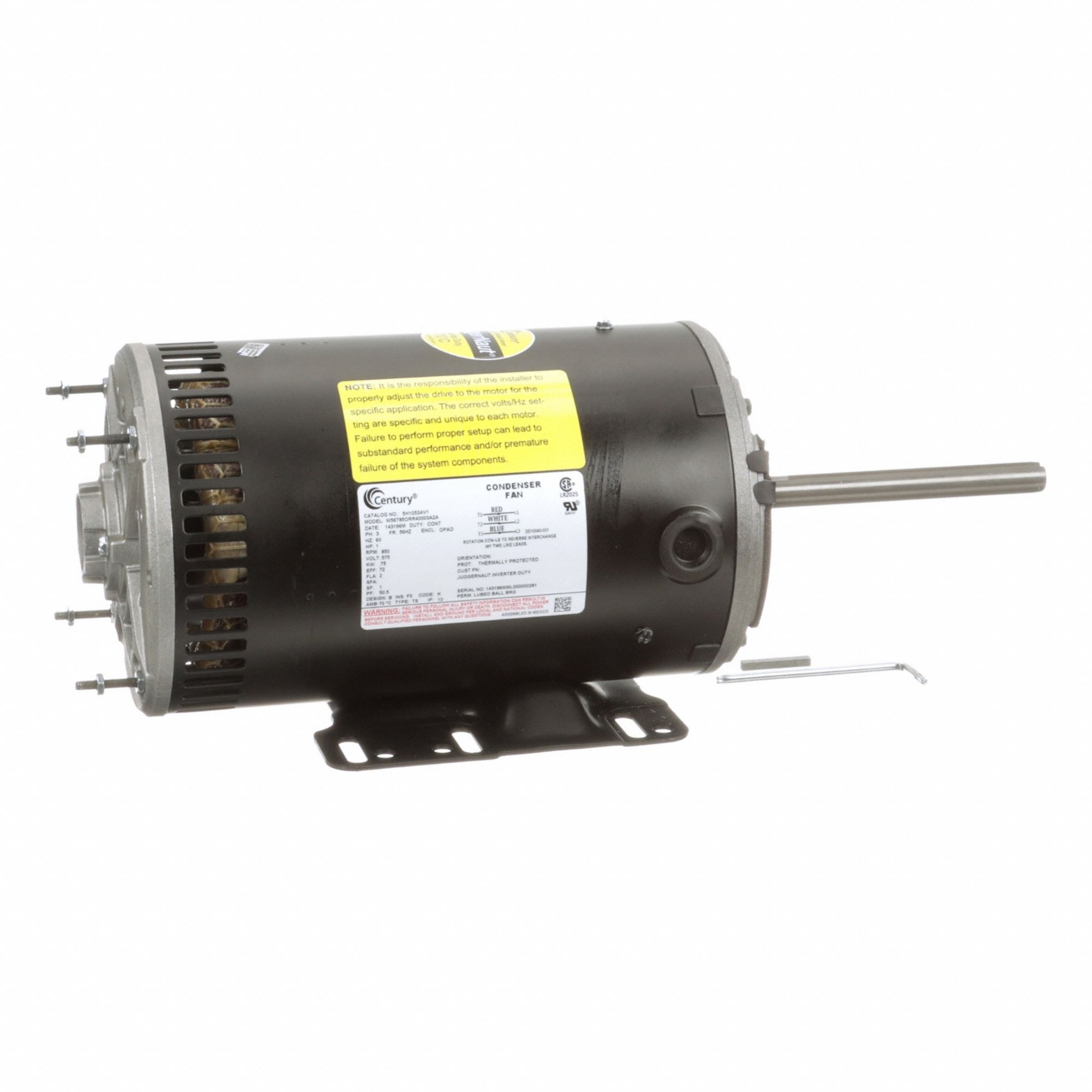 CENTURY, Lug Mount, Open Air Over, Condenser Fan Motor - 820HA9 ...