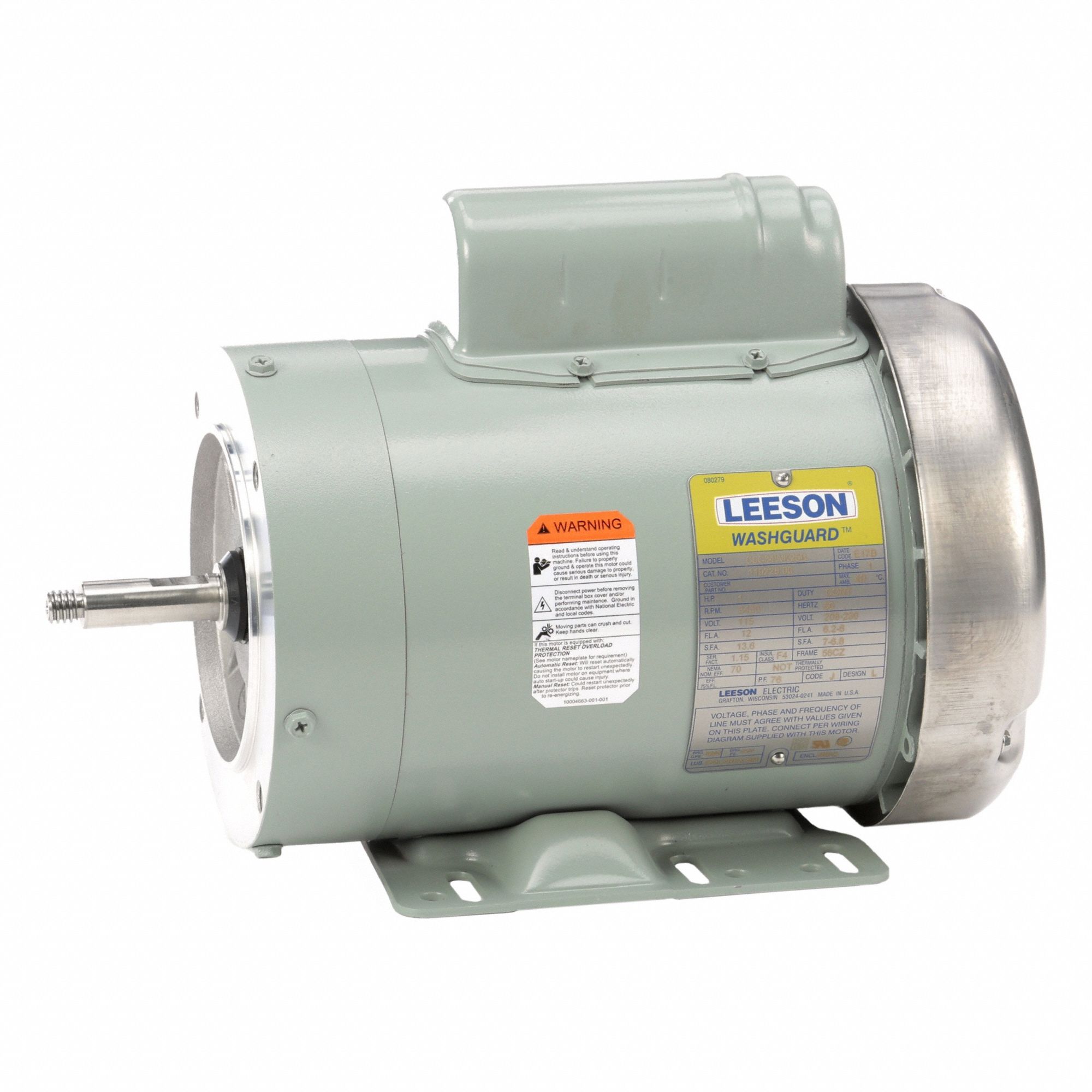 LEESON, Single Phase, Rigid Base, Farm Duty Motor - 820HJ8|119228.00 ...