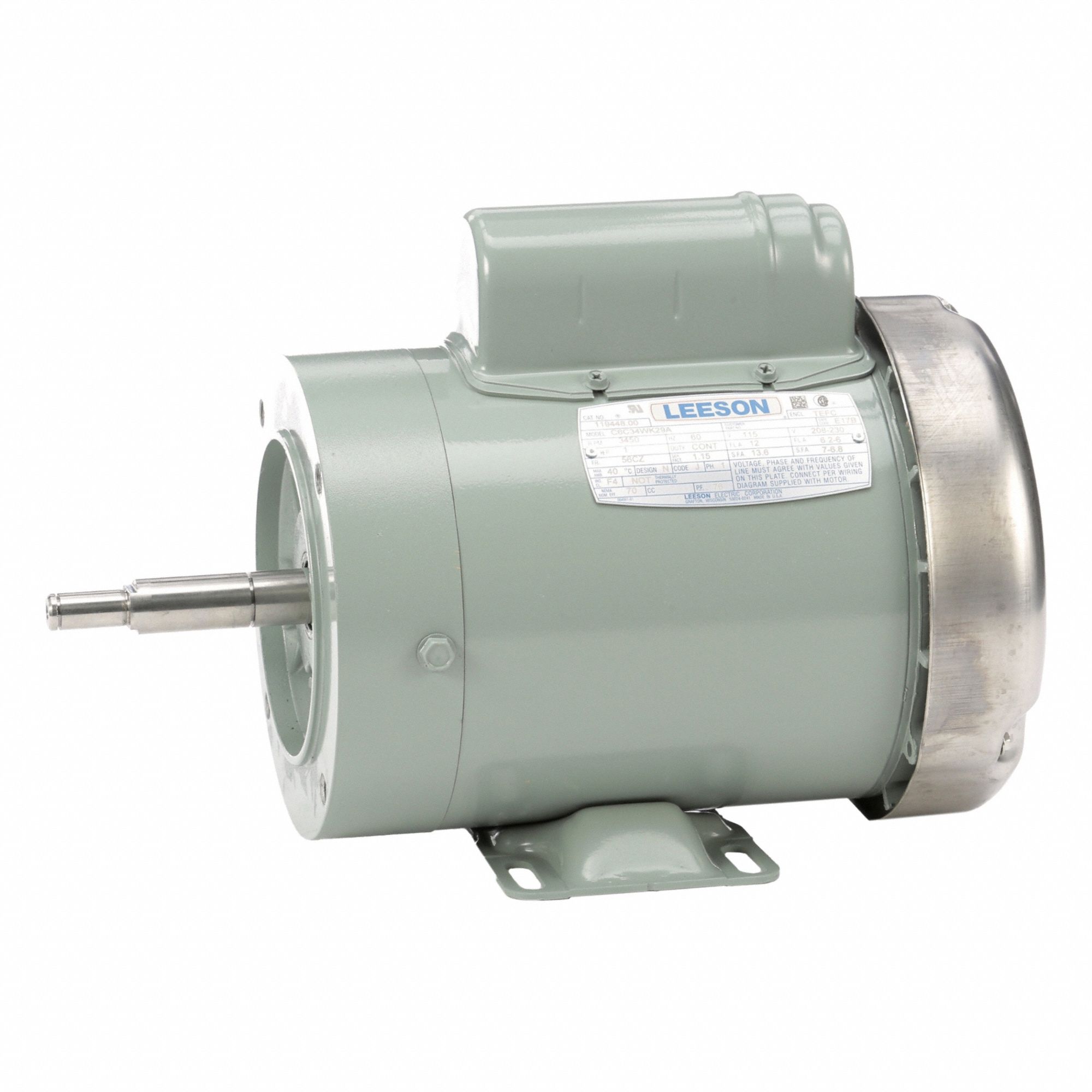 LEESON, Single Phase, Rigid Base, Farm Duty Motor - 820HJ9|119448.00 ...