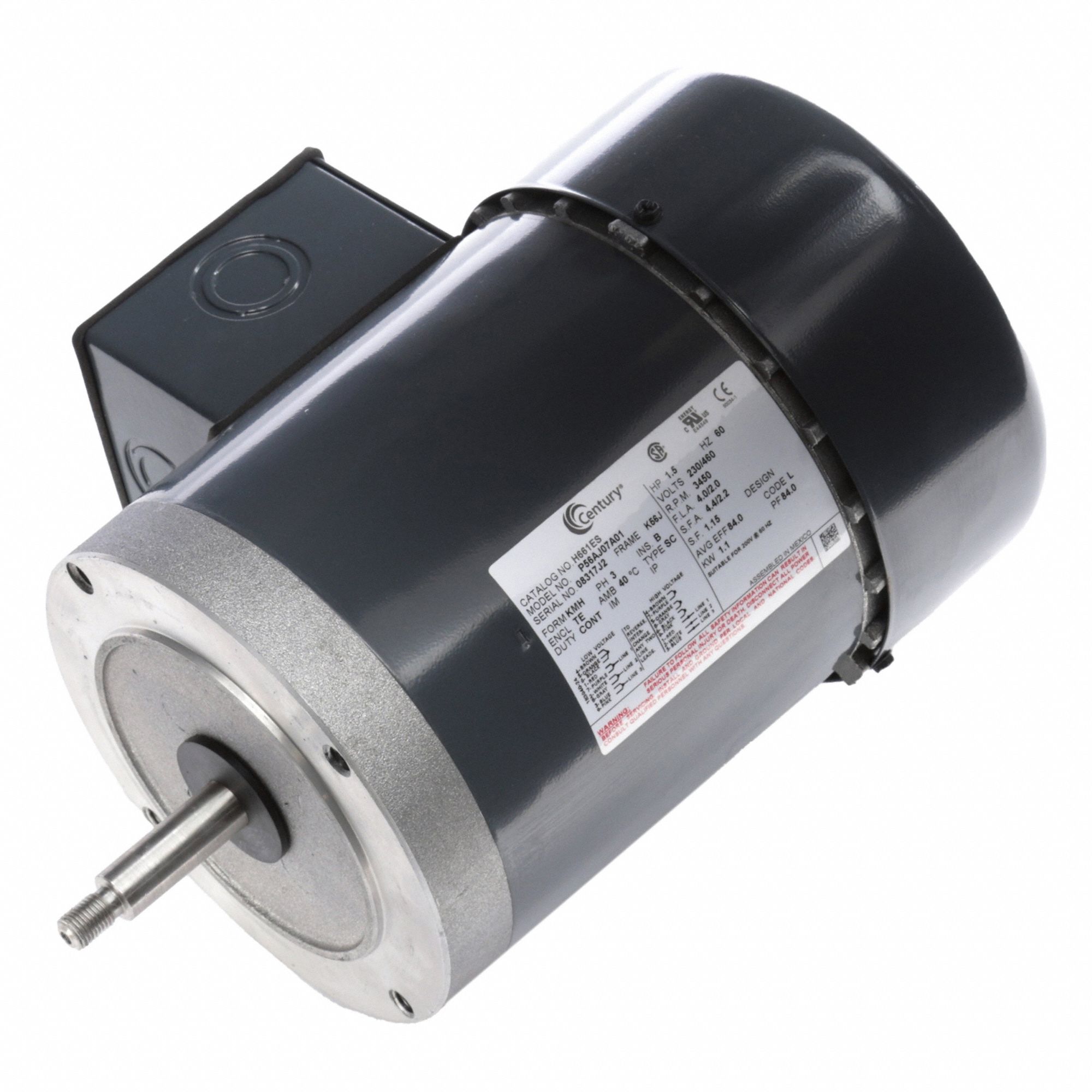 CENTURY, 1 1/2 HP, 1.15 Motor Service Factor, Pool and Spa Pump Motor ...