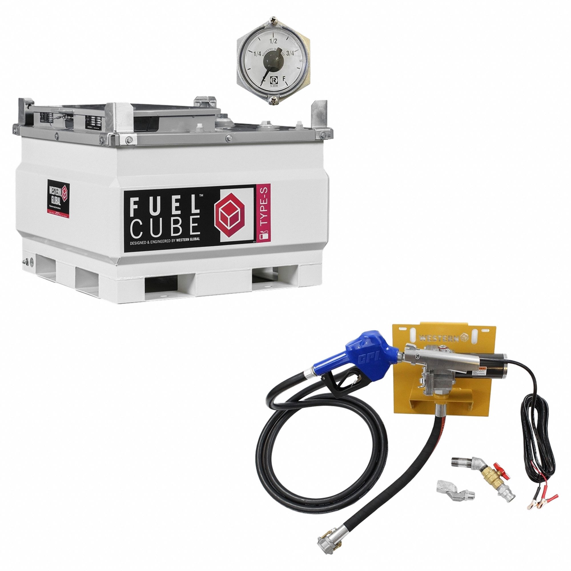 WESTERN GLOBAL, Rectangle, 46 in Overall Dp, Diesel Fuel Tank, 119 ...