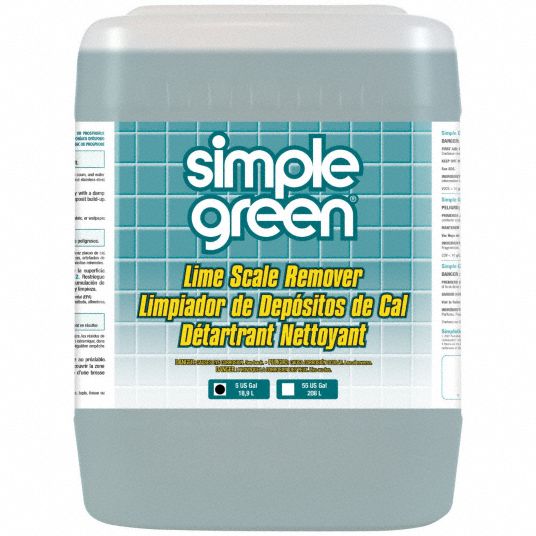 SIMPLE GREEN, Bucket, 5 gal Container Size, Lime Scale Remover - 820RY4 ...
