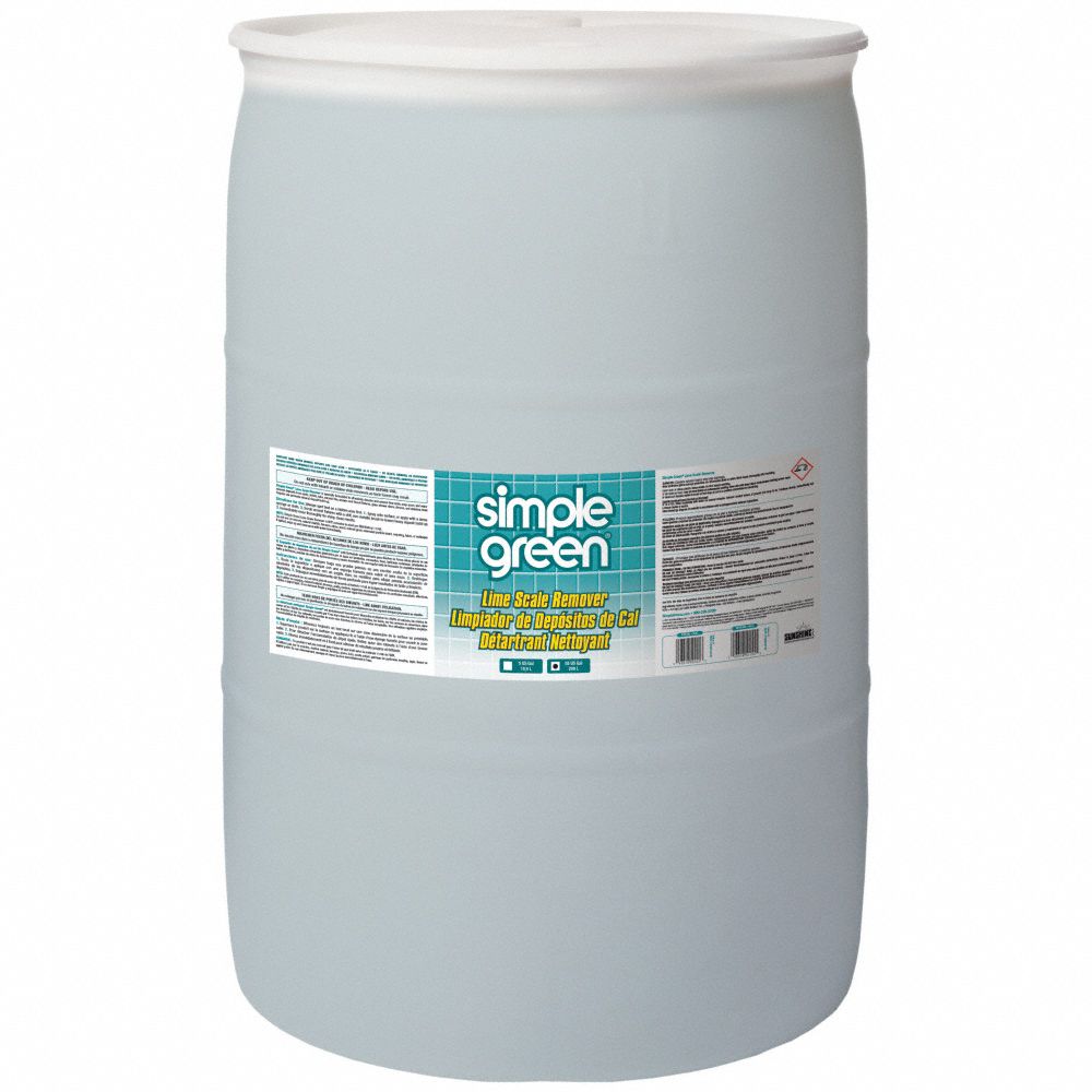 SIMPLE GREEN, Drum, 55 gal Container Size, Lime Scale Remover - 820RY5 ...