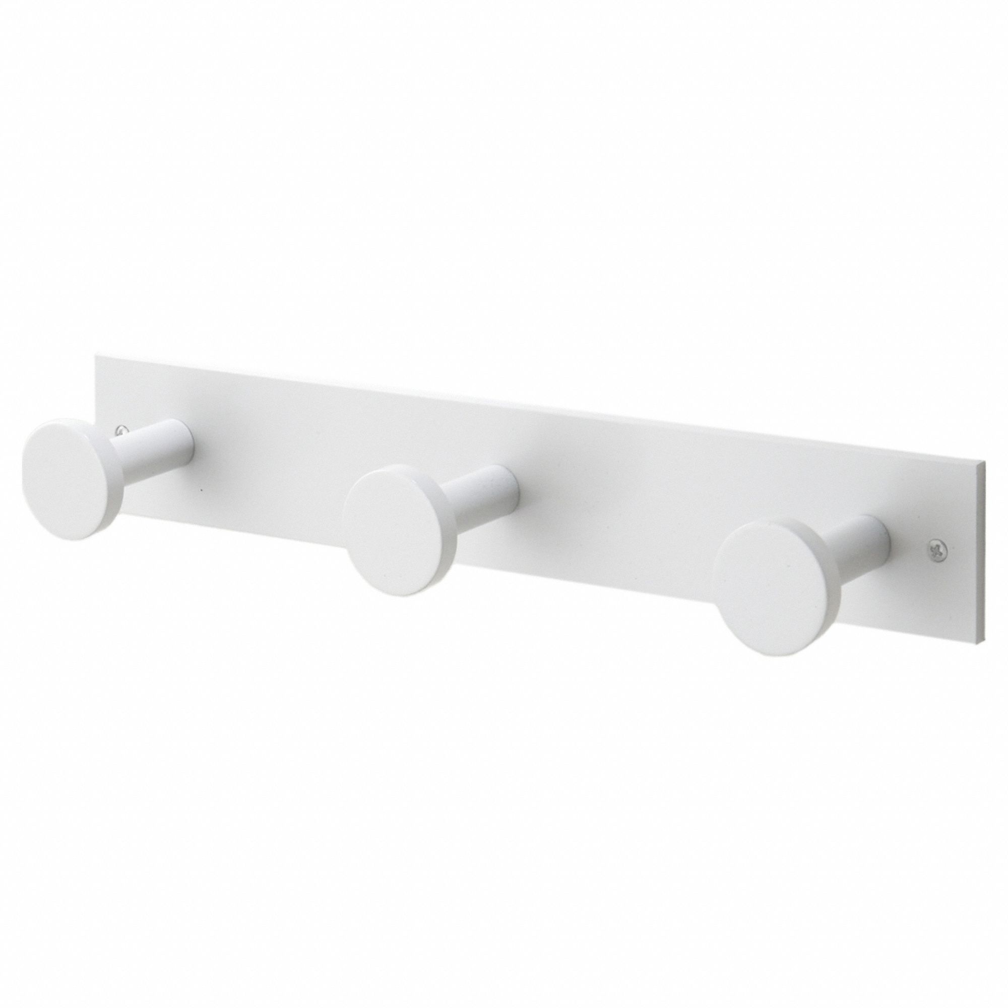 GLARO, 3 Hooks, 2 1/2 in Overall Ht, Garment Hook Rack - 820VG9|D3-WH ...