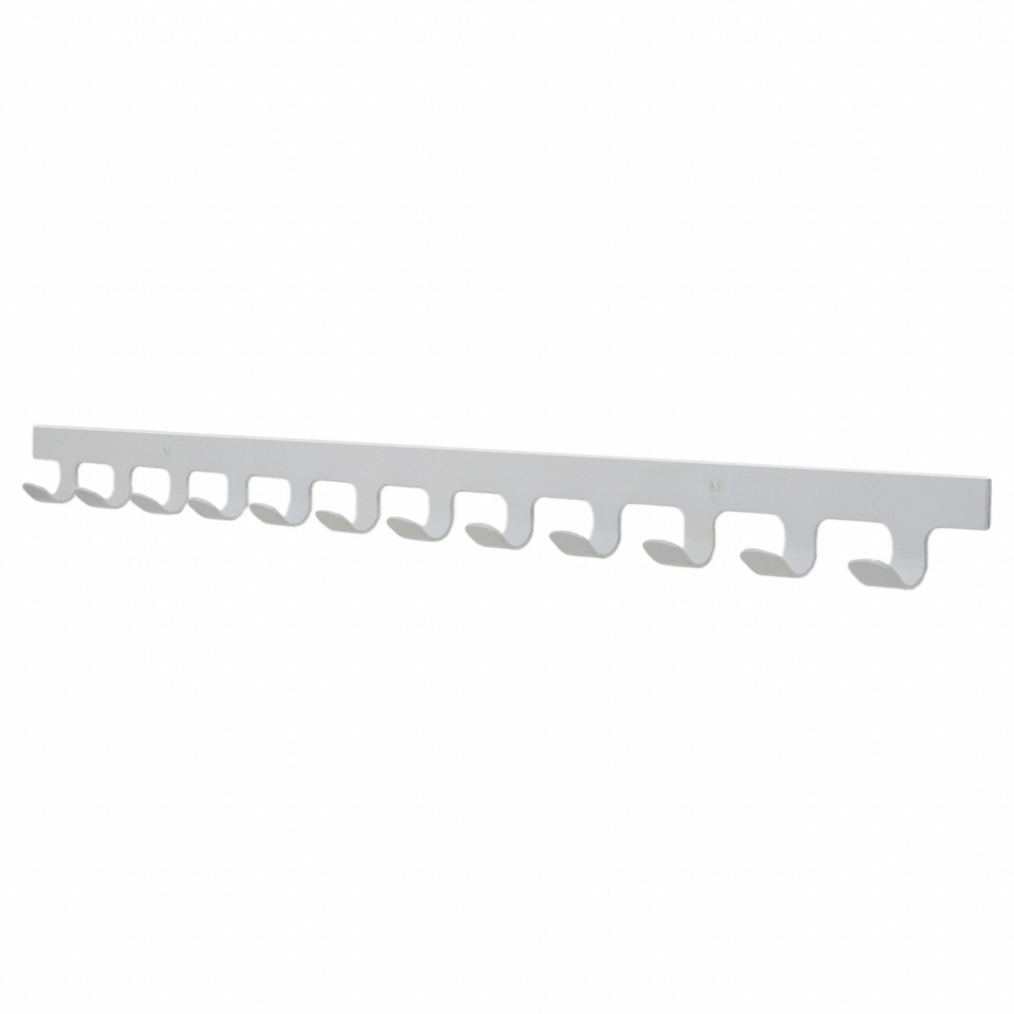 GLARO, 12 Hooks, 2 in Overall Ht, Garment Hook Rack - 820VH8|236-WH ...