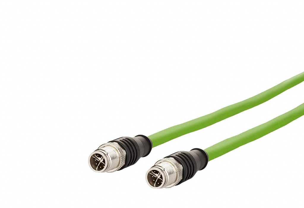 METZ CONNECT, Cat7, M12 Plug Male Straight x M12 plug Male Straight ...