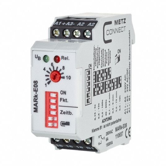 METZ CONNECT, DIN-Rail Mounted, 230V AC/24 V AC/DC, Relay - 821ZJ5 ...