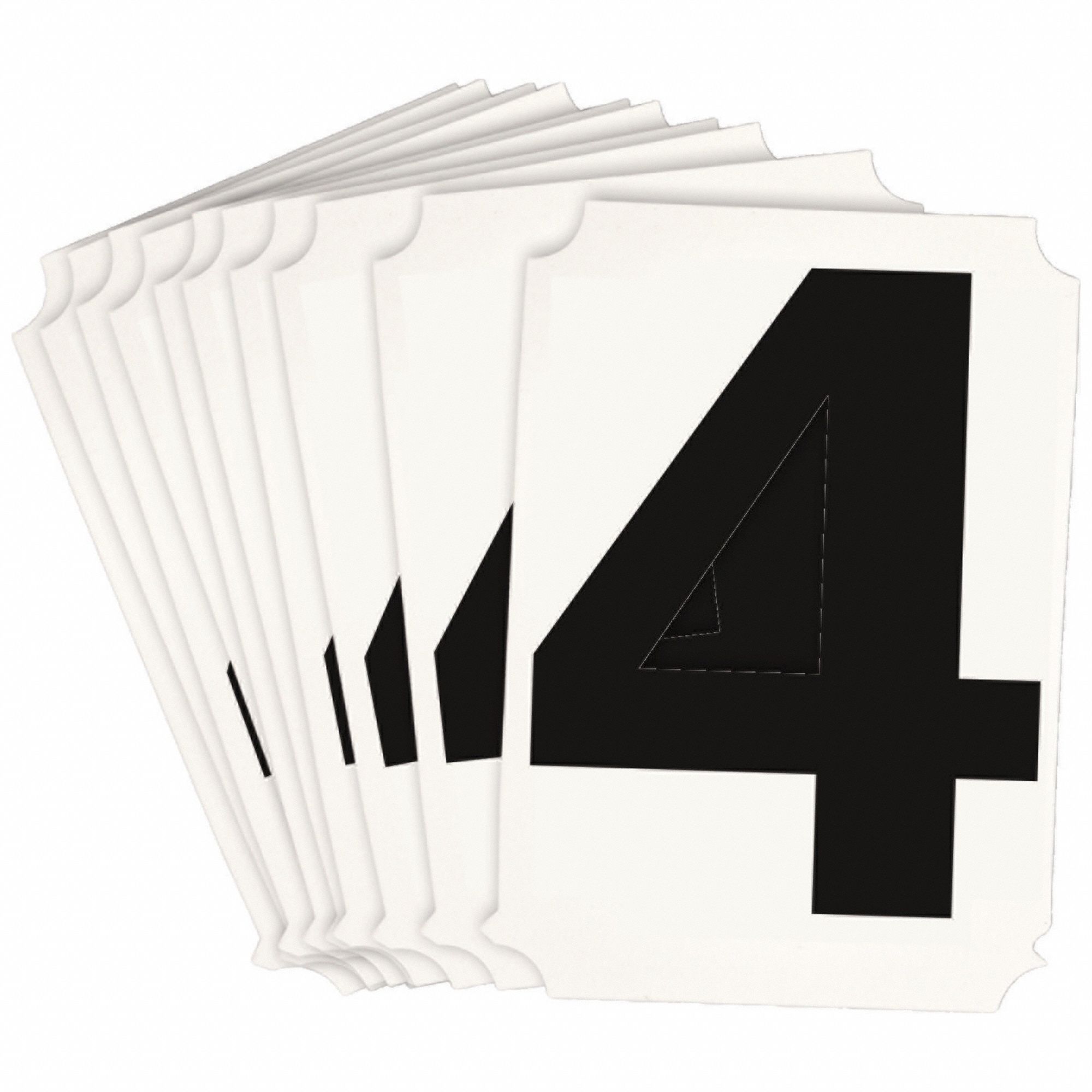 4 in Character Ht, Indoor/Outdoor, Numbers and Letters Labels - 800P50 ...