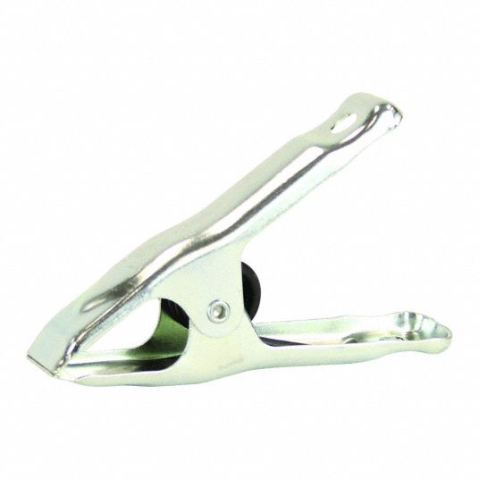 PALMGREN, 1 in Max Jaw Opening, 2 1/4 in Throat Dp, Spring Clamp ...