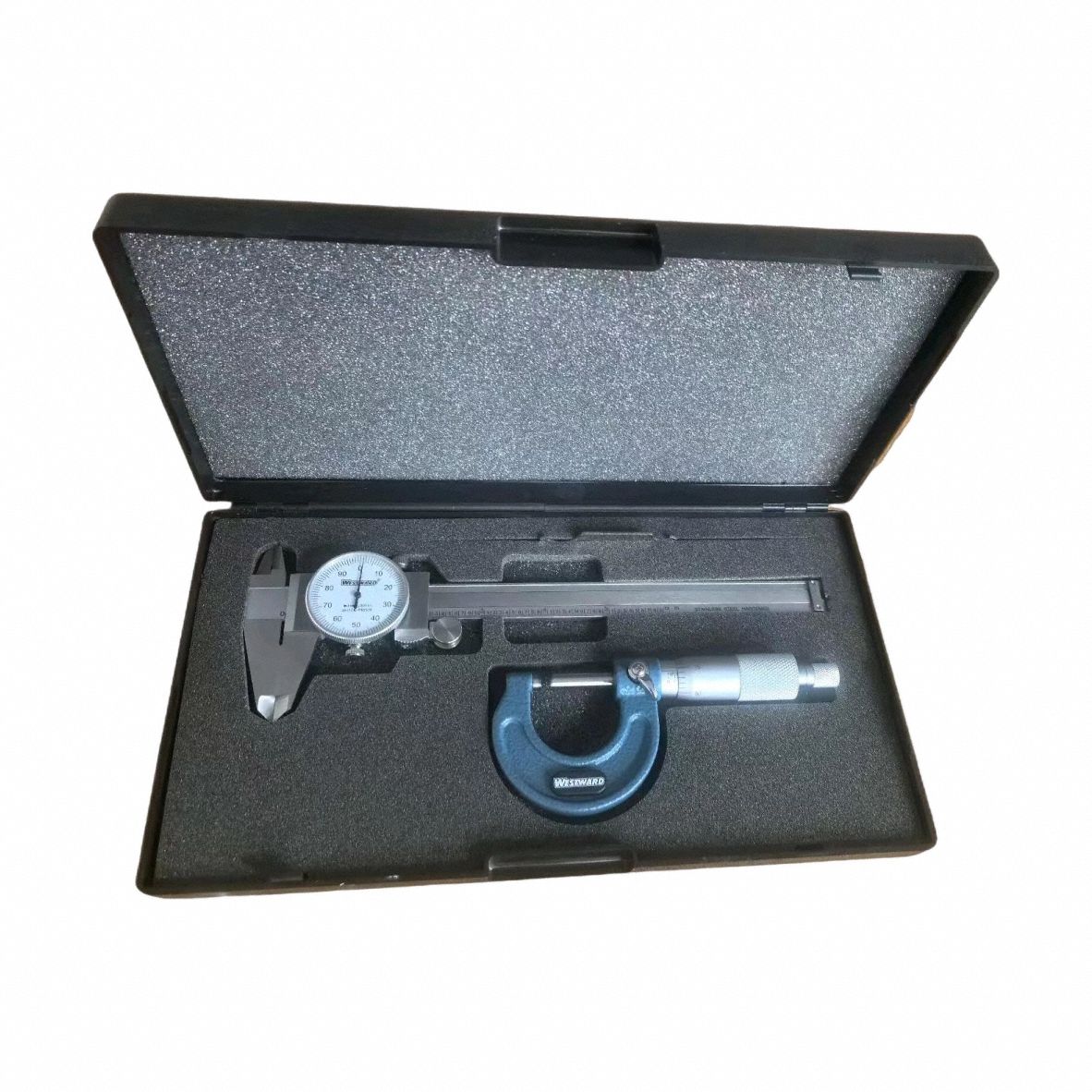 WESTWARD, 2 Pieces, Dial Caliper, Precision Measuring Tool Kit - 825P92 ...