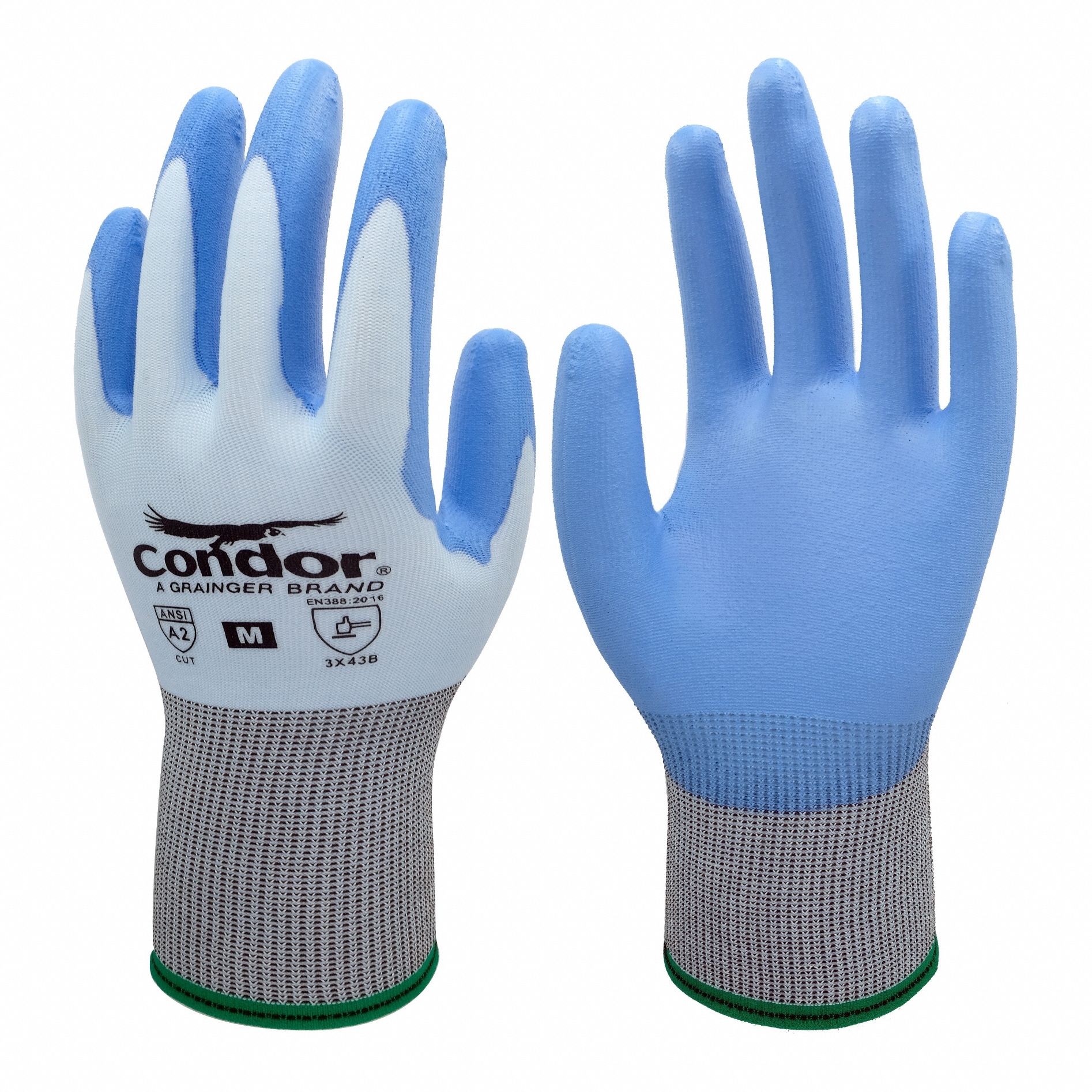 CONDOR, XL ( 10 ), ANSI Cut Level A2, Coated Cut-Resistant Gloves - 826ZU3|GGS_114441 - Grainger
