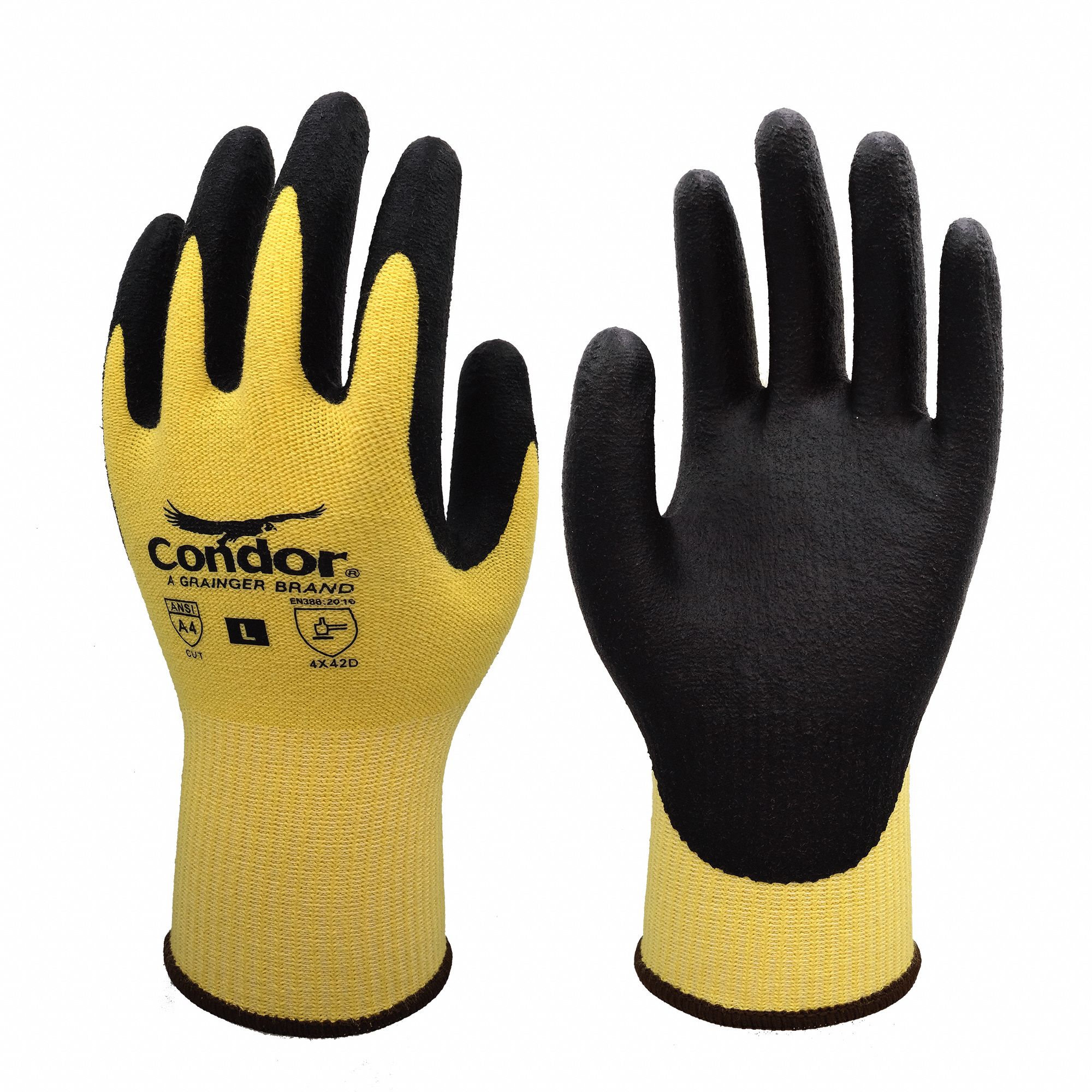 CONDOR, M ( 8 ), ANSI Cut Level A4, Coated Cut-Resistant Gloves - 826ZU6|GGS_114444 - Grainger